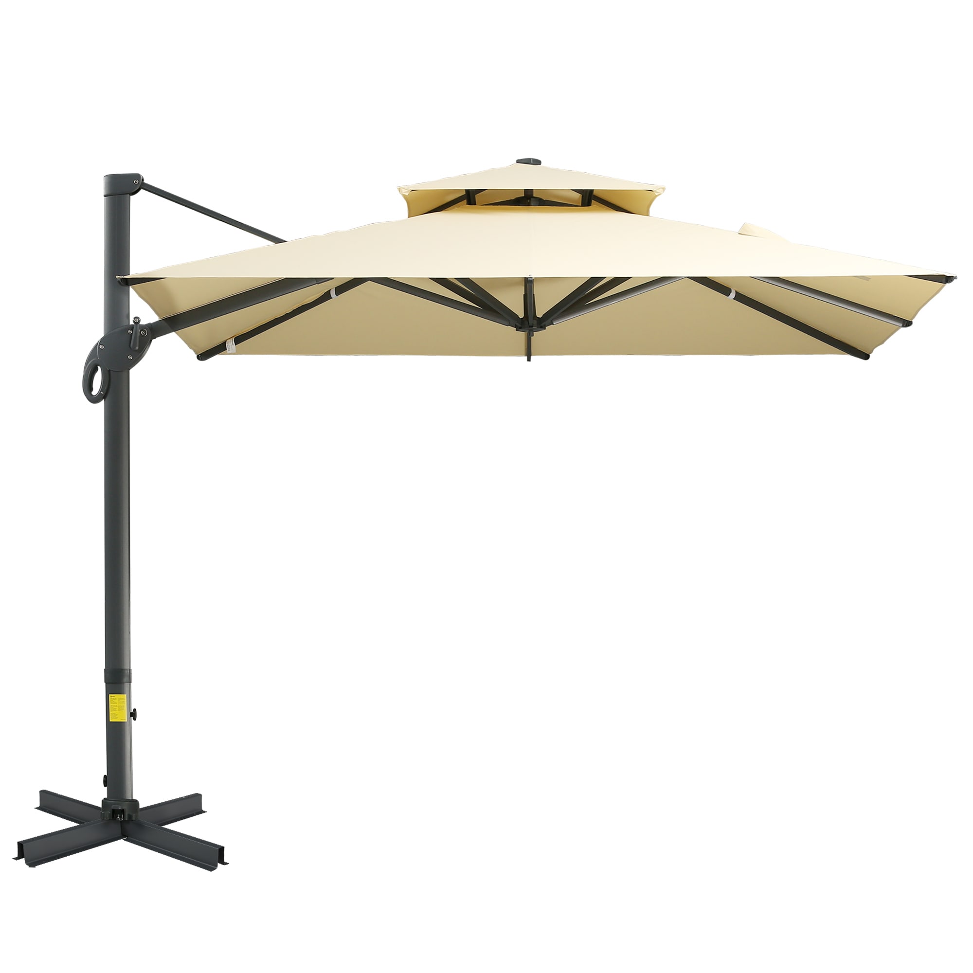 Tatayosi 10ft Offset Patio Umbrella Hanging Cantilever Umbrella Square ...