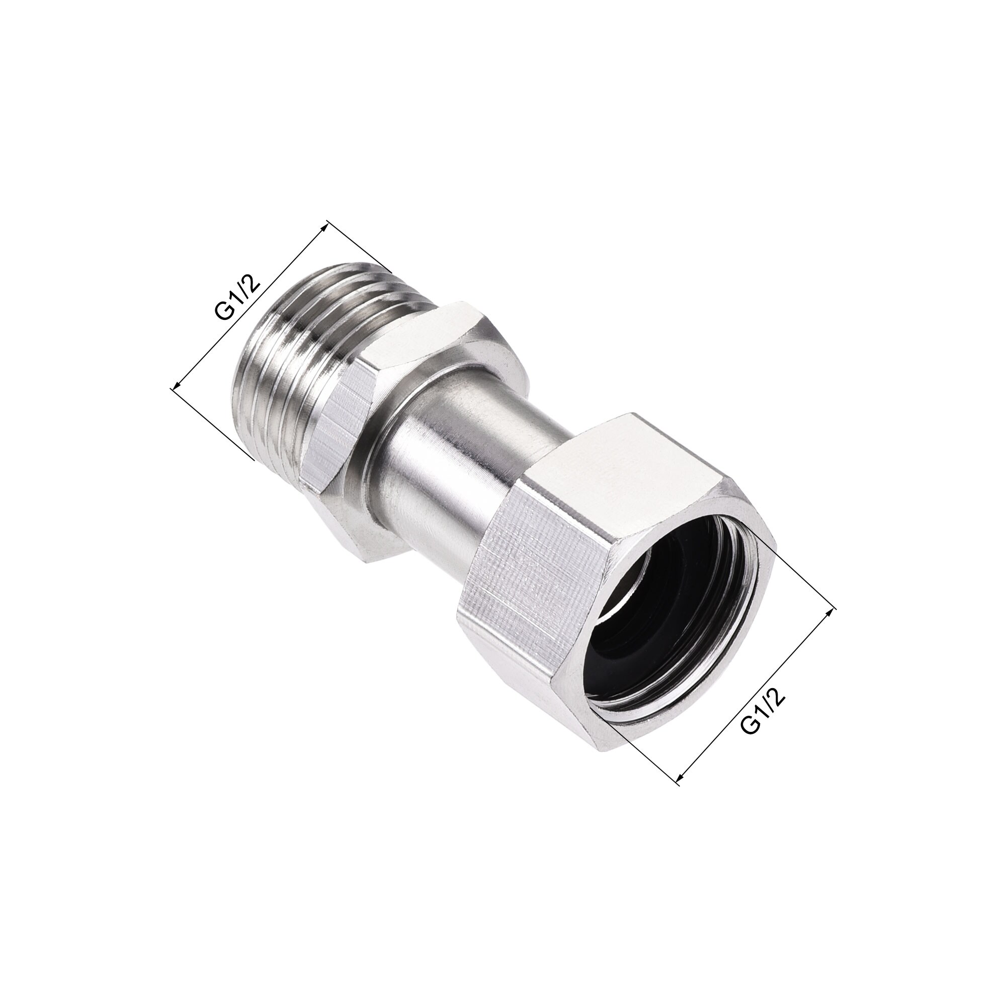 Unique Bargains Straight G1/2 Male to Female Pipe Fitting Connector ...