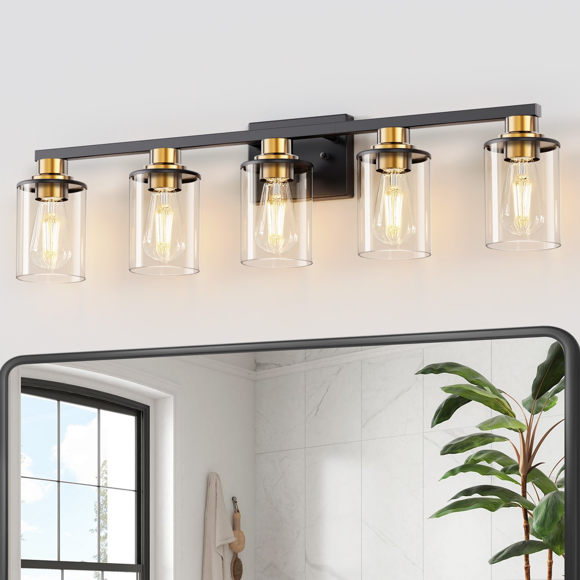 DORESshop 2 Light Modern Matte Black LED Wall Sconce with Frosted ...