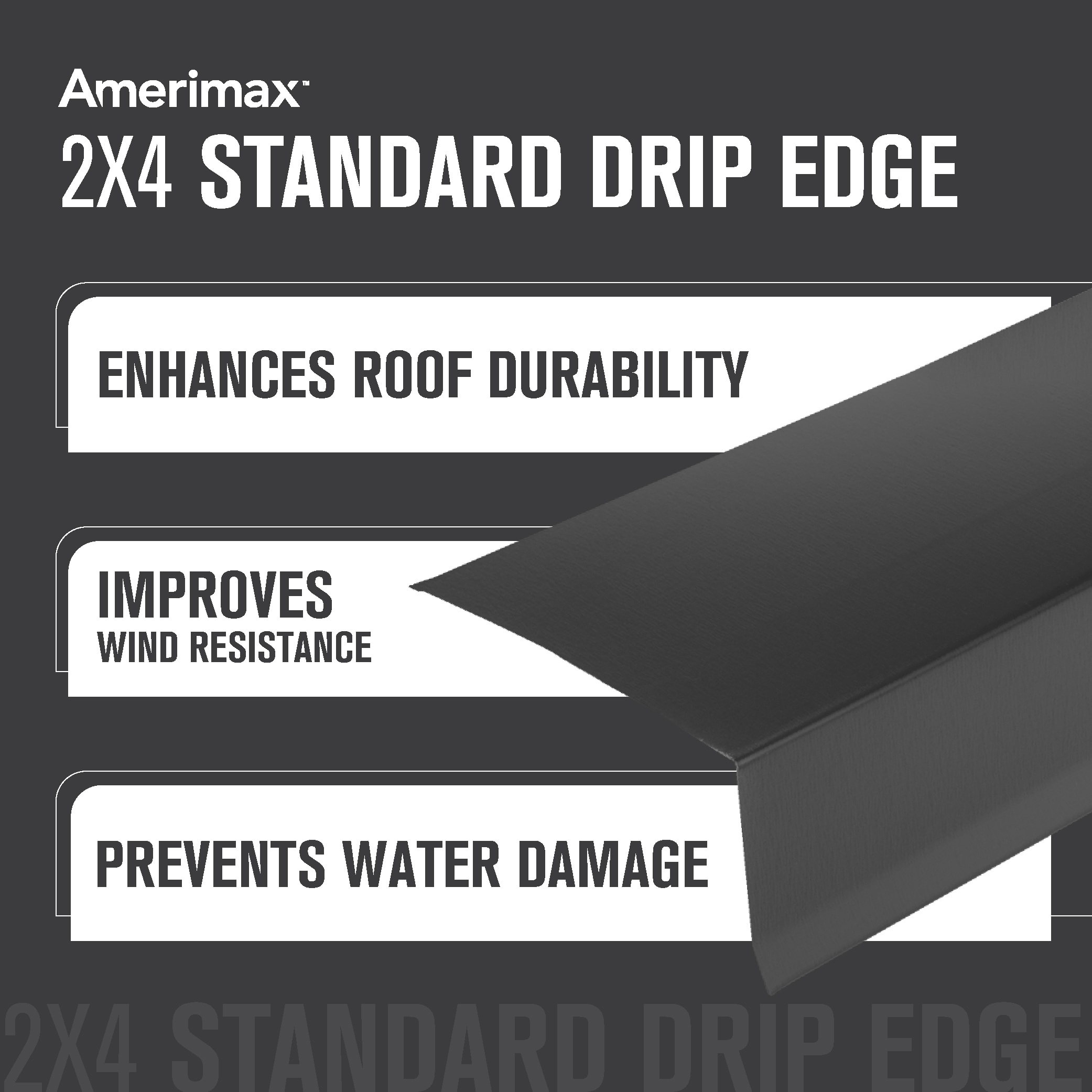 Amerimax 2x4 4-in x 10-ft black Galvanized steel Drip Edge in the Drip ...