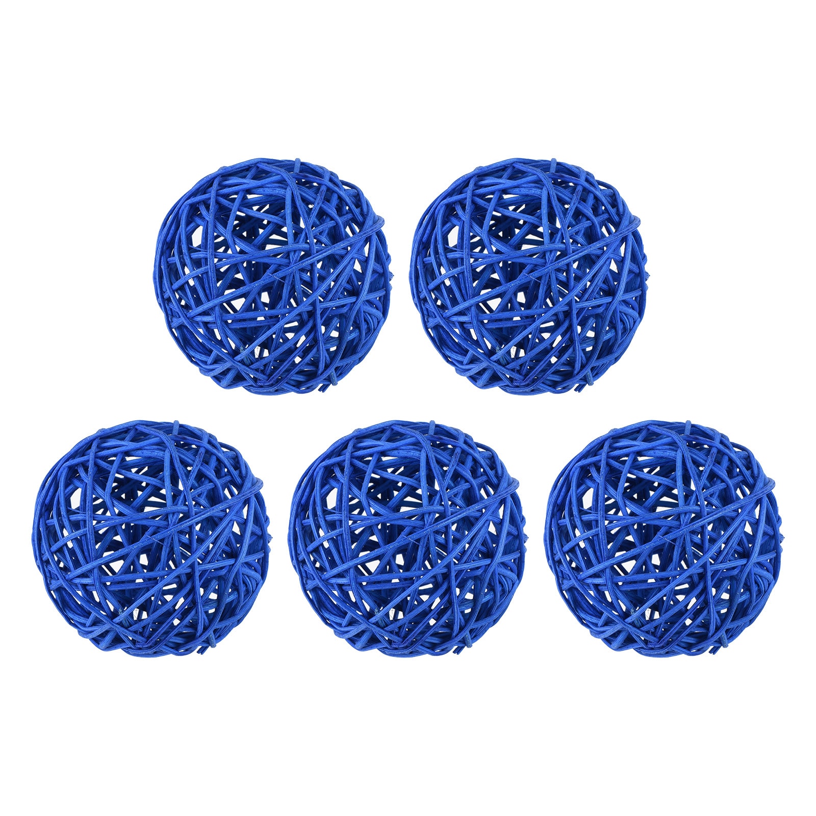 Unique Bargains 5pcs Wicker Rattan Balls 3 Inch Rattan Decorative Balls ...