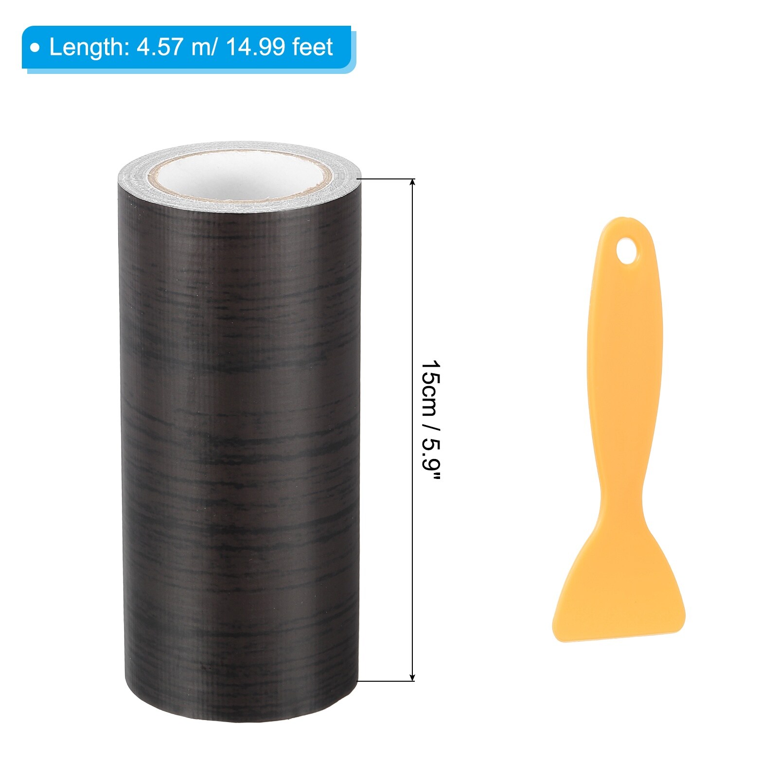 PATIKIL 6InchX30' Self-Adhesive Wood Grain Repair Tape with Scraper ...