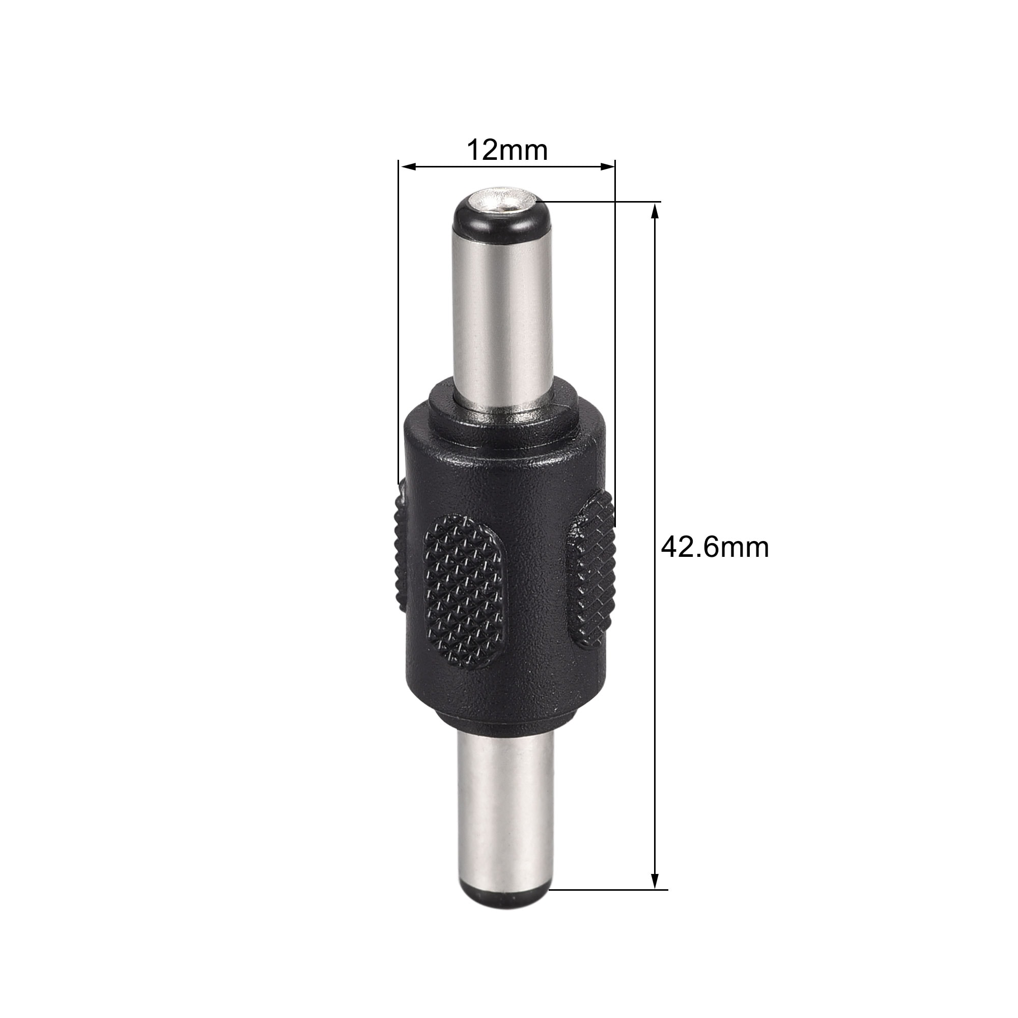 Unique Bargains 5.5mm x 2.1mm Male to Male DC Power Jack Adapter Barrel ...