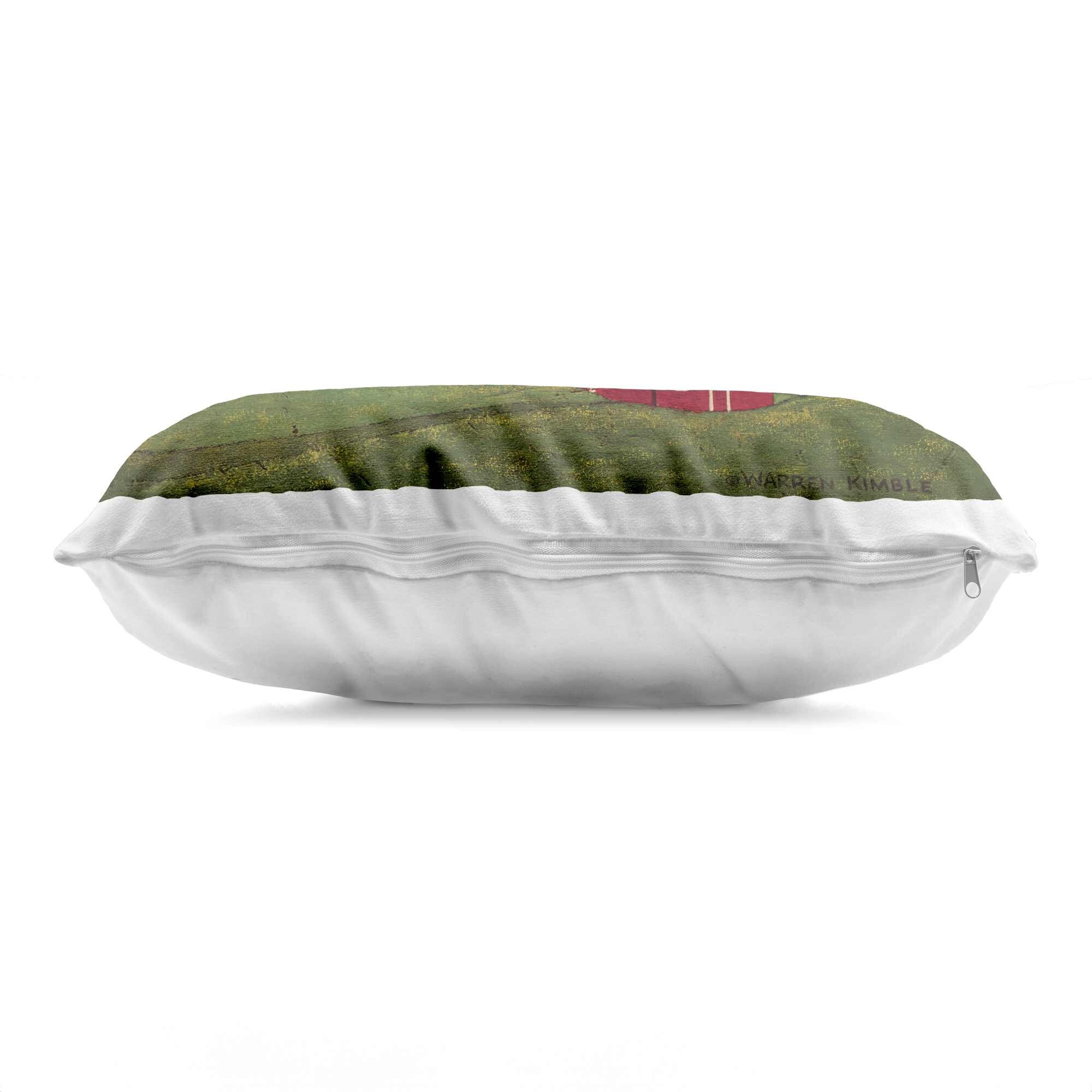 Stupell Industries Round Barn with USA Flag Decorative Printed Throw ...