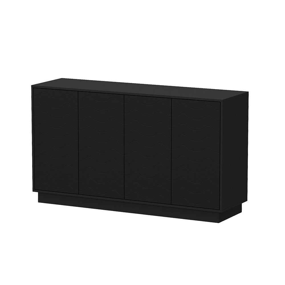 Homsee Black 31.5 inch Height Modern Accent Storage Cabinet with ...