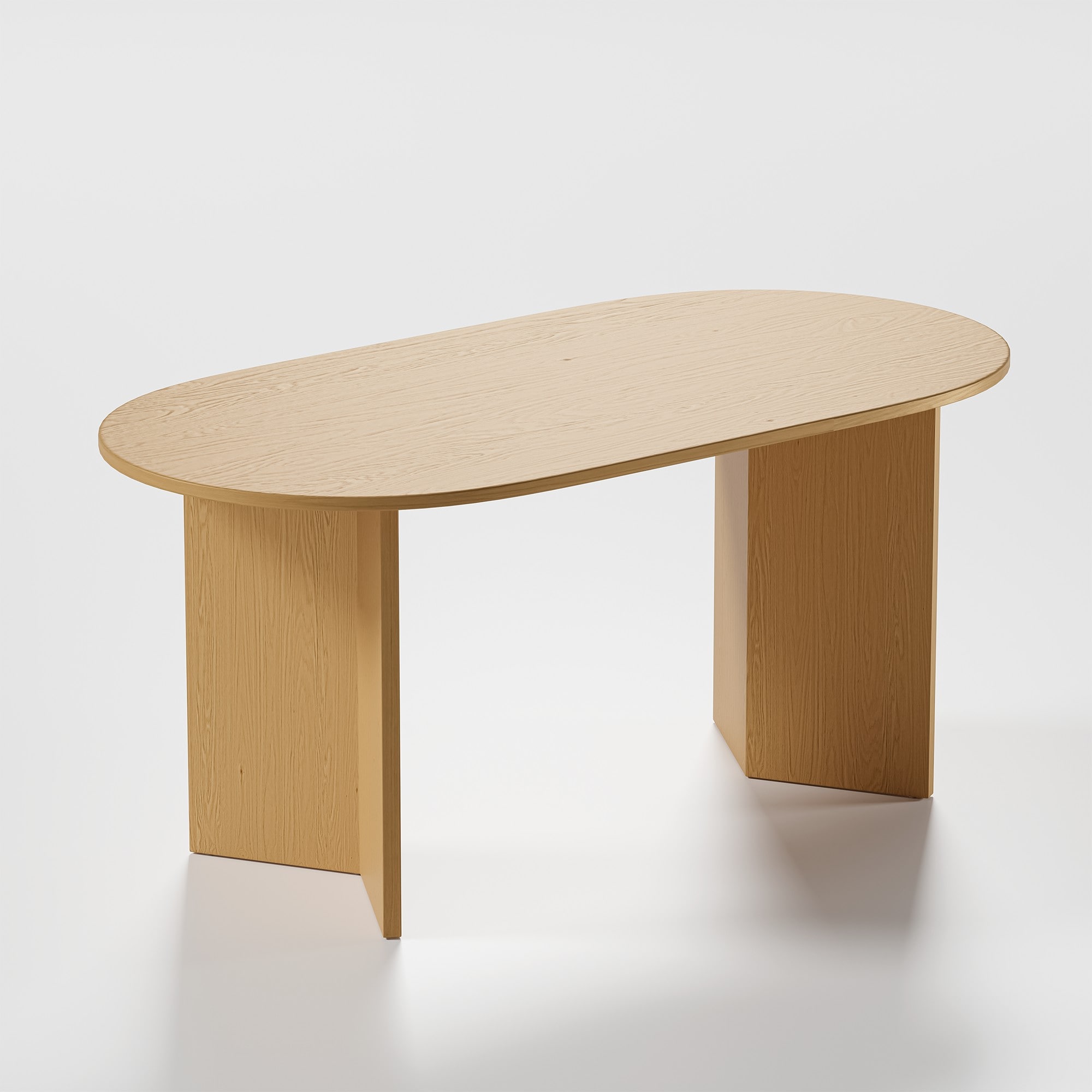 Misty Moon 67 L x 34 W x 30 H Inch V-Shaped Legs Oval Natural Wood ...