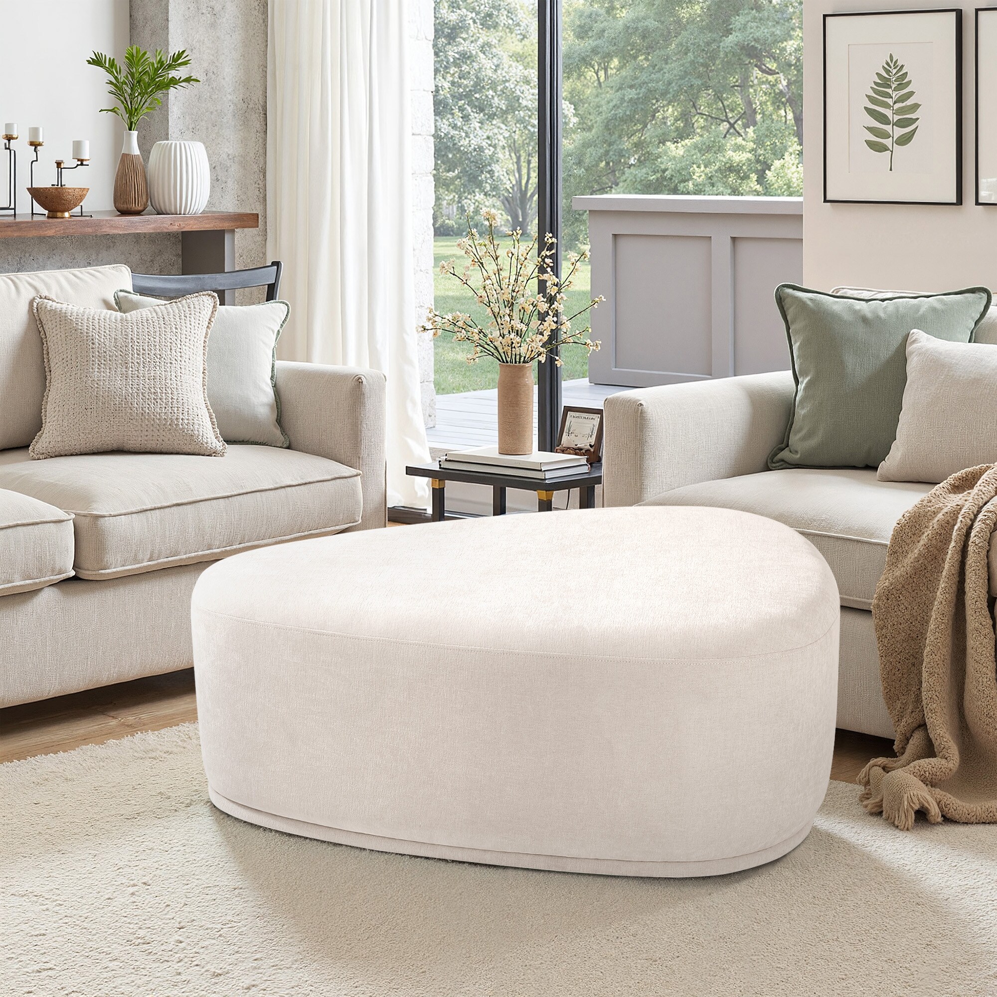 Dreamsidea Triangle Ottoman Foot Stool Coffee Table for Living Room ...