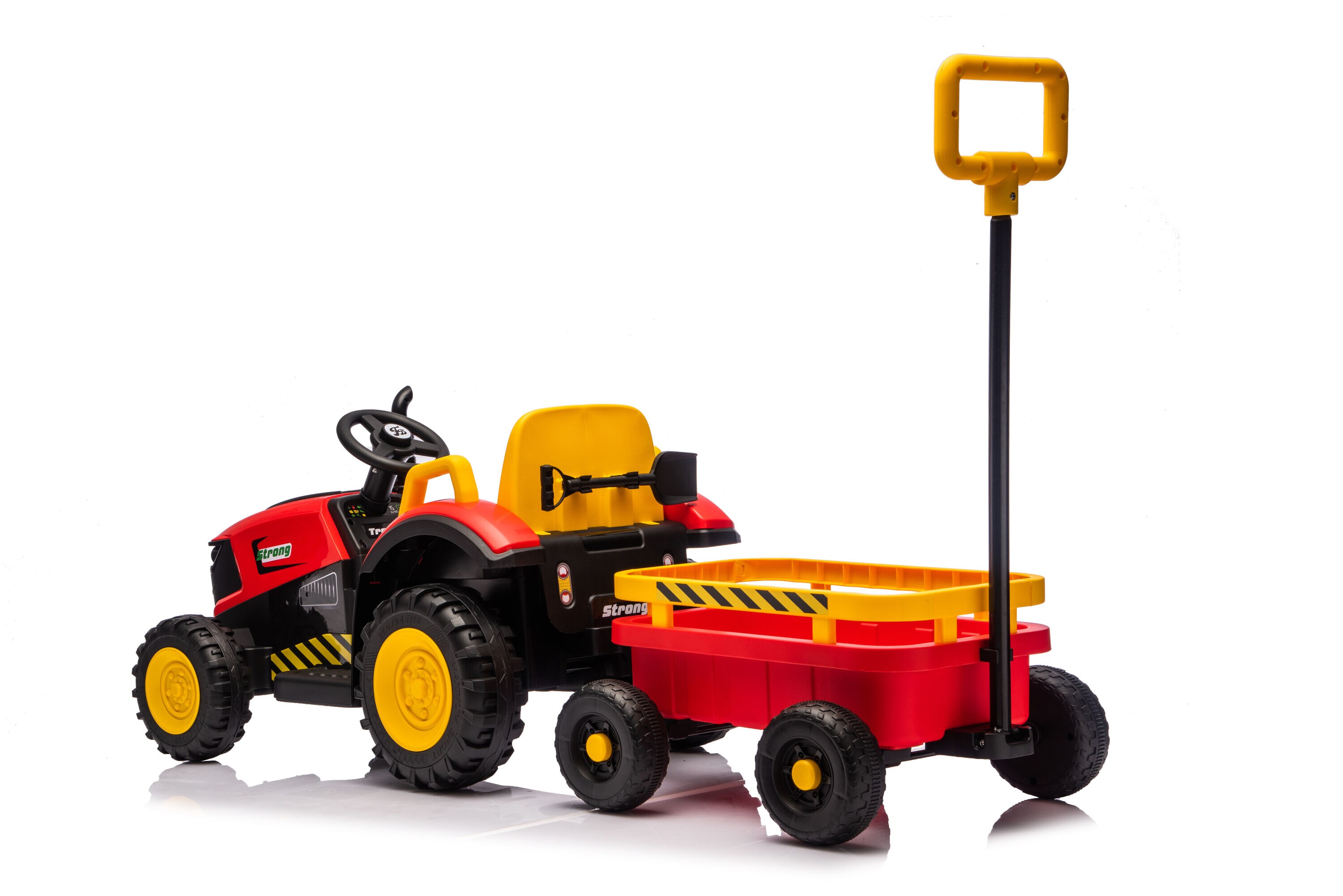 LUXEYARD Kids Electric Ride On Tractor with Trailer 12V Powered ...