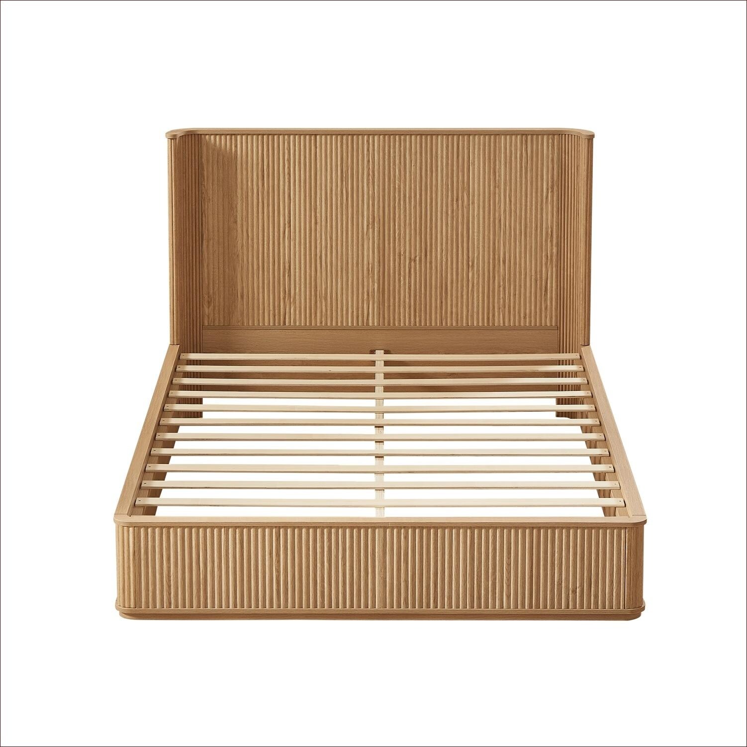 Watnature Engineered Wood Queen Platform Bed Frame with 44-inch ...