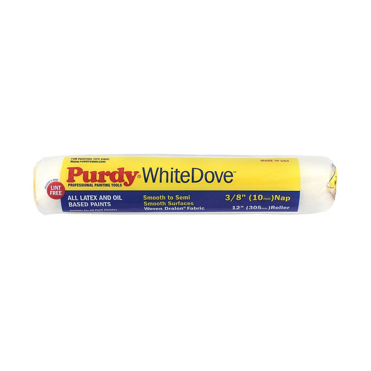 Purdy Genuine White Dove 12in x 3/8in Nap Roller Cover 140670122 at ...