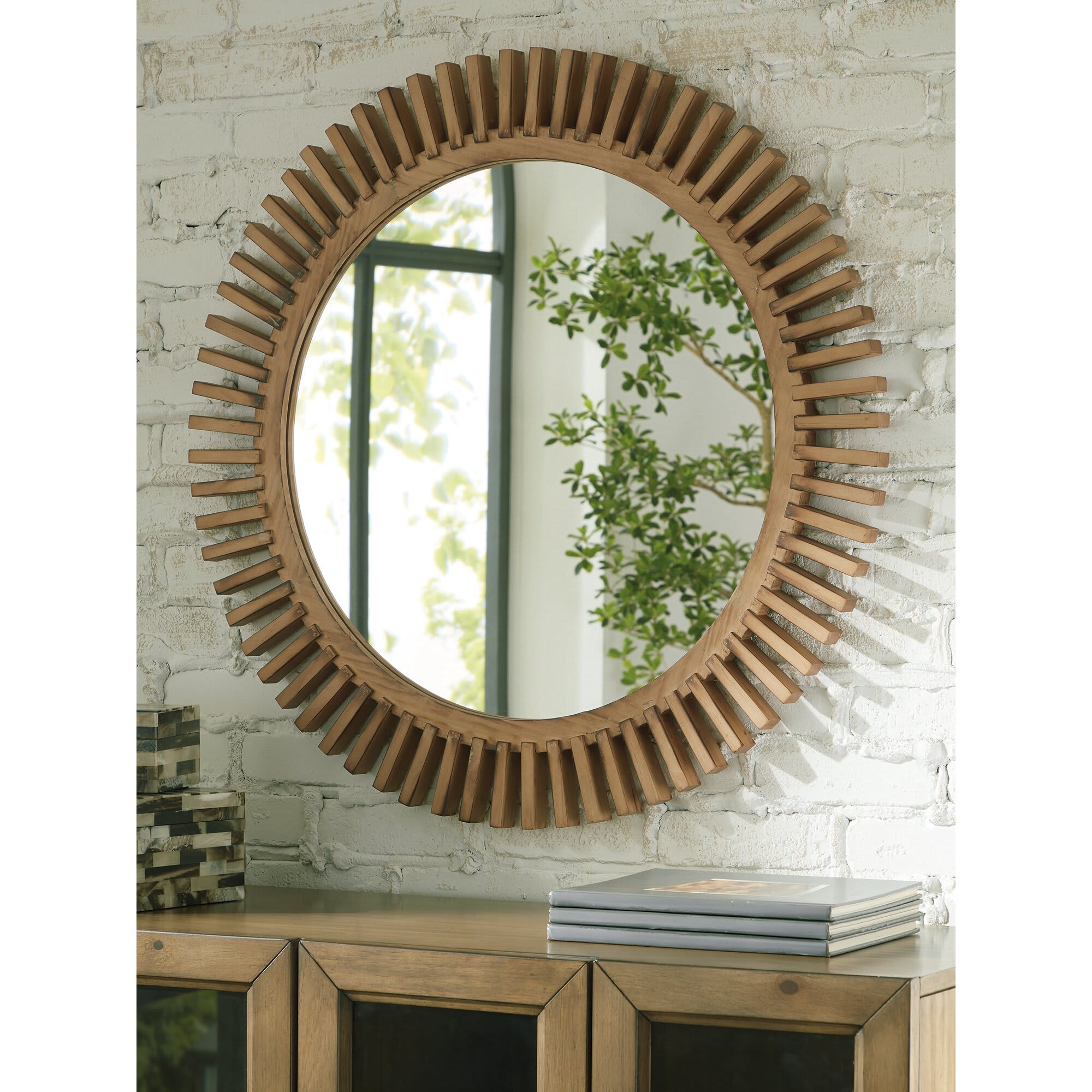 Signature Design by Ashley Tedwell Brown Accent Mirror in the Mirrors ...