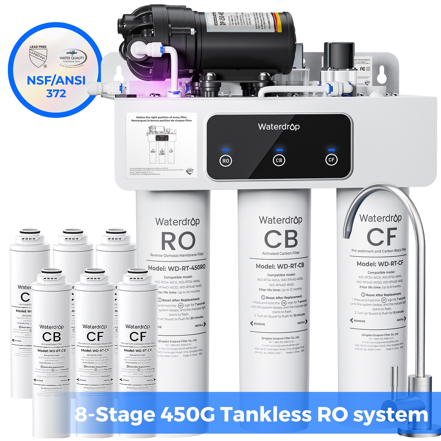 Waterdrop T3 5-stage Composite/Activated carbon Reverse Osmosis ...