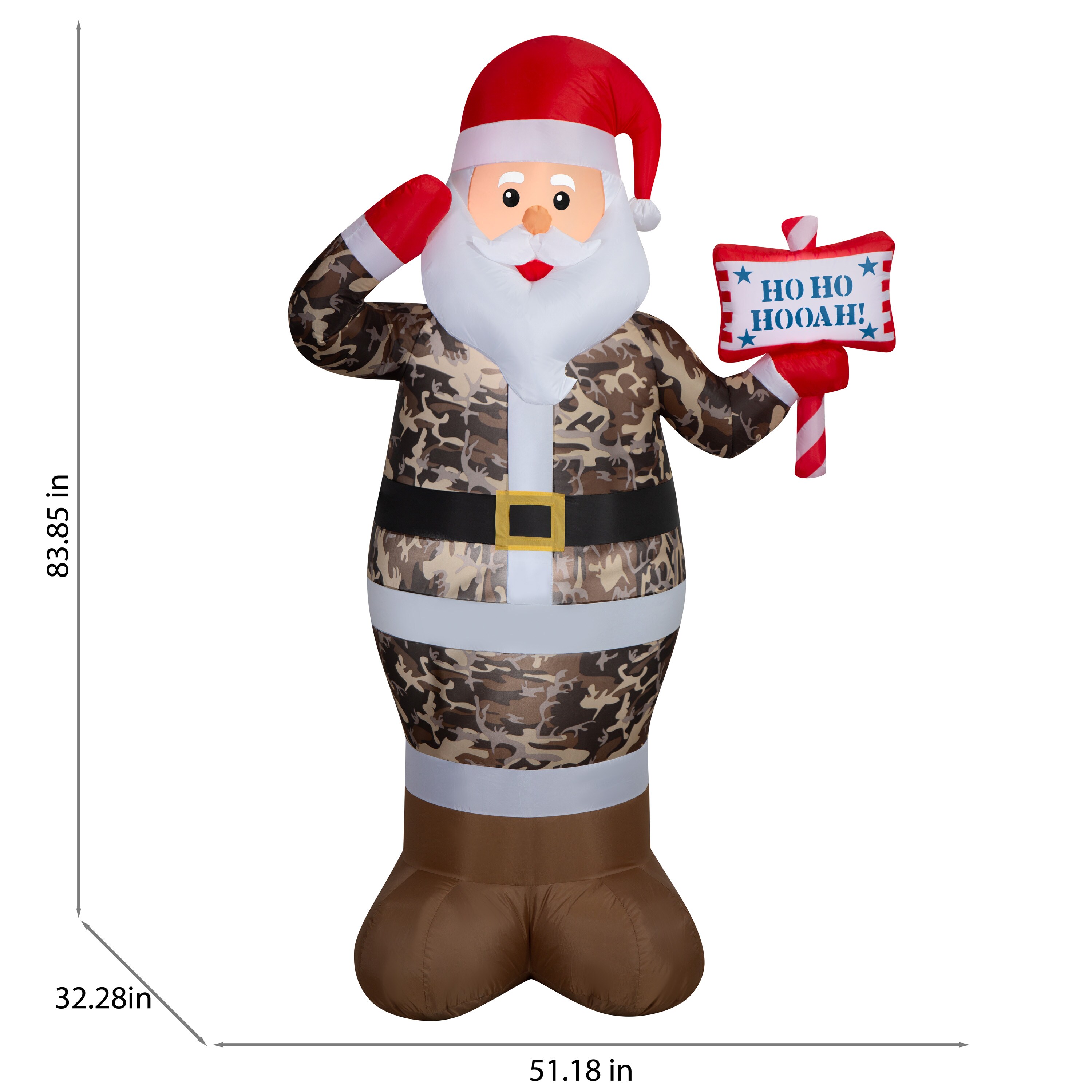 Holiday Living 7-ft Lighted Santa Christmas Inflatable in the Christmas ...