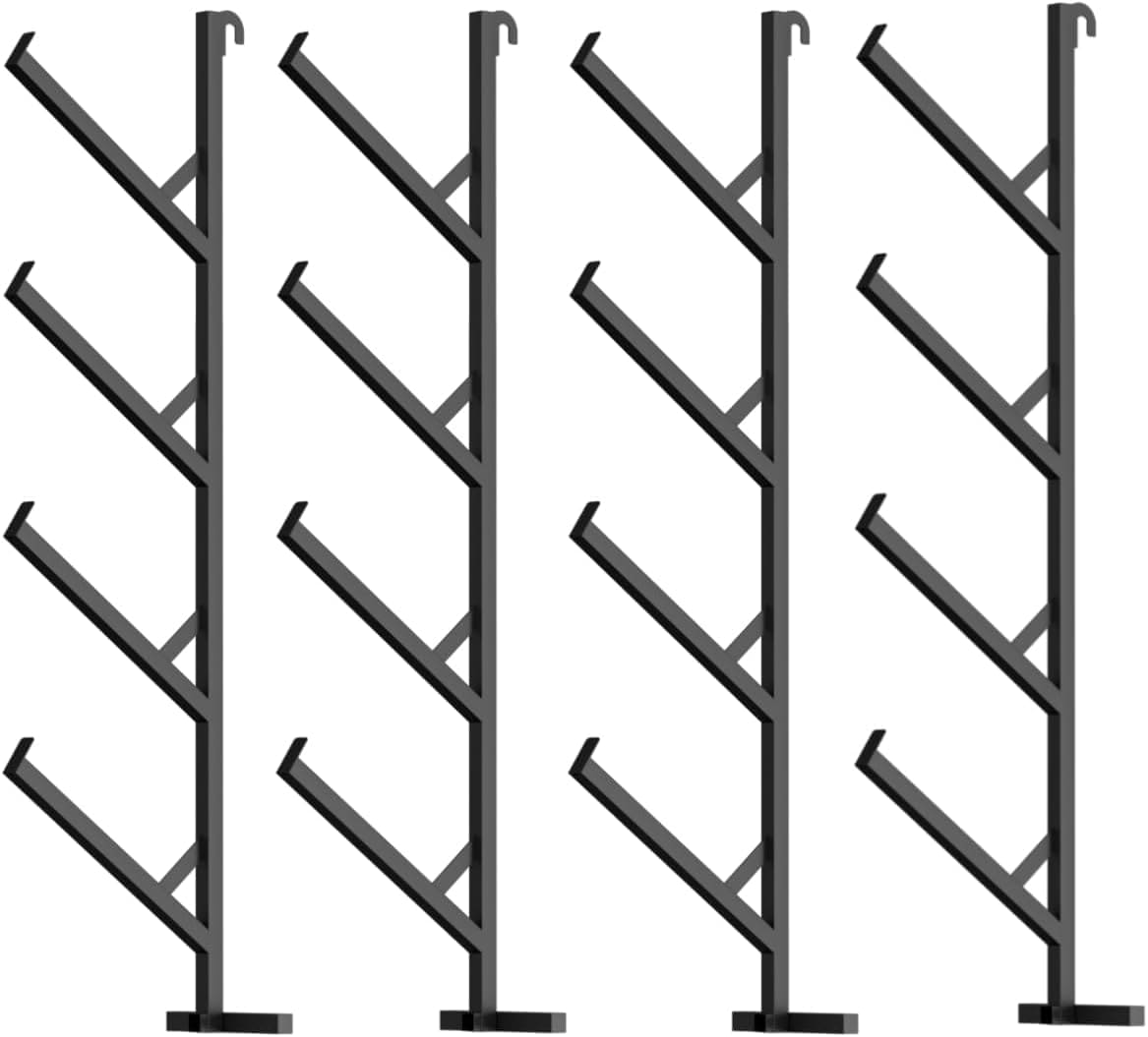 Garvee Hang-On Shipping Container Shelving Brackets 4 Pack 4-Tier Heavy ...