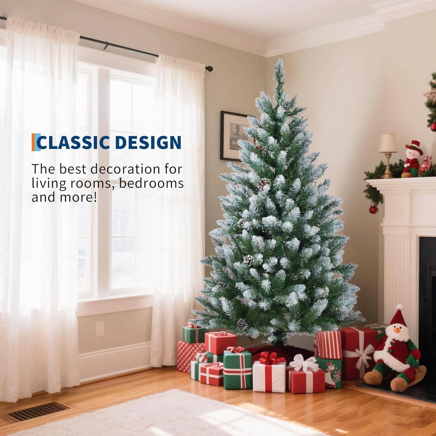 Garvee 6 FT Artificial Christmas Tree Christmas Tree with Decoration ...