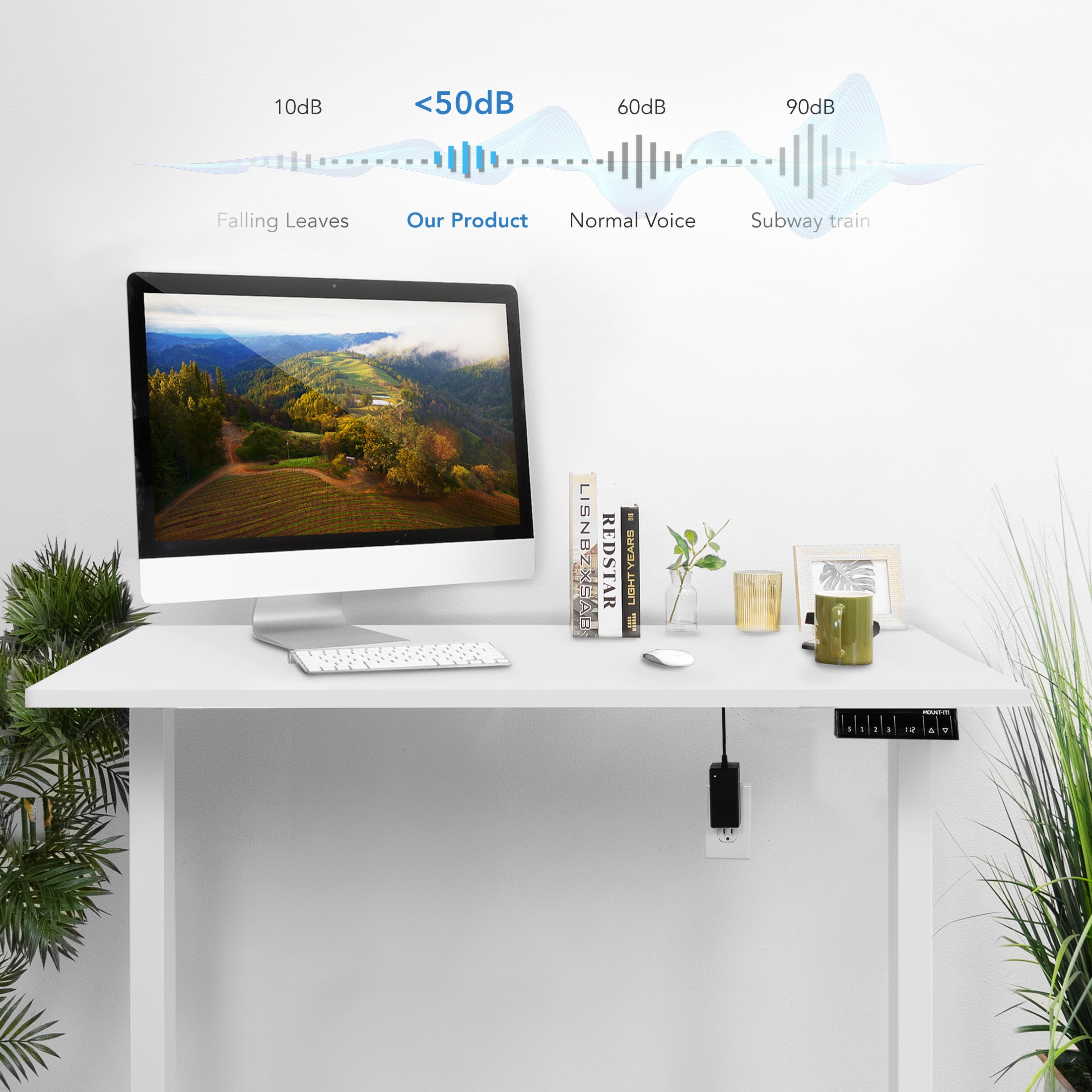 Mount-It! 48-in White Modern/Contemporary Standing desk in the Desks ...