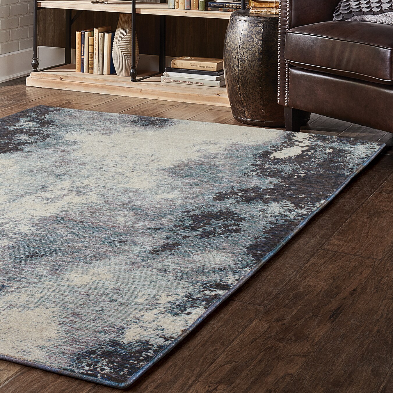 Archer Lane Roberts 2 X 8 (ft) Navy Indoor Abstract Runner Rug ...
