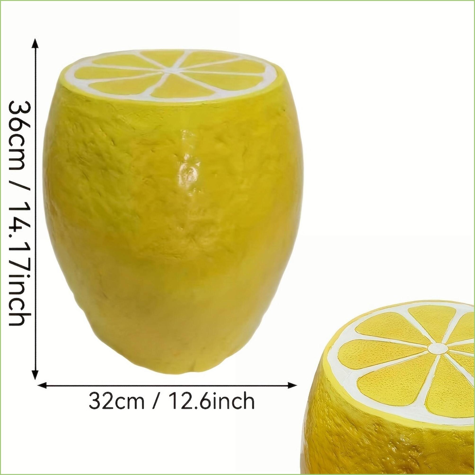 Watnature 14' Lemon Stool Multi Purpose Resin Side Table Plant Stand ...