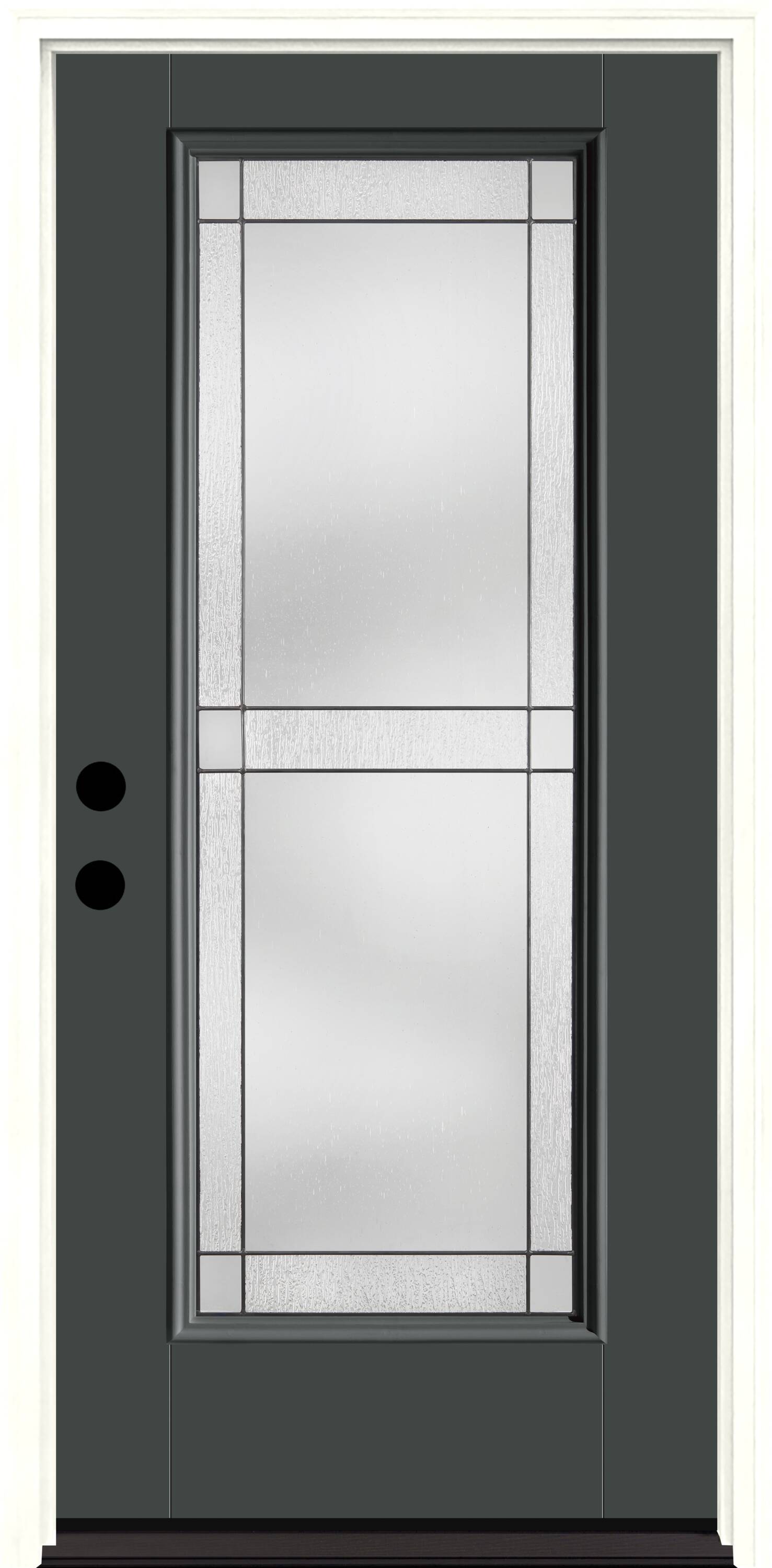 Therma-Tru Grid 36-in x 80-in x 4-9/16-in Fiberglass Left-hand outswing ...
