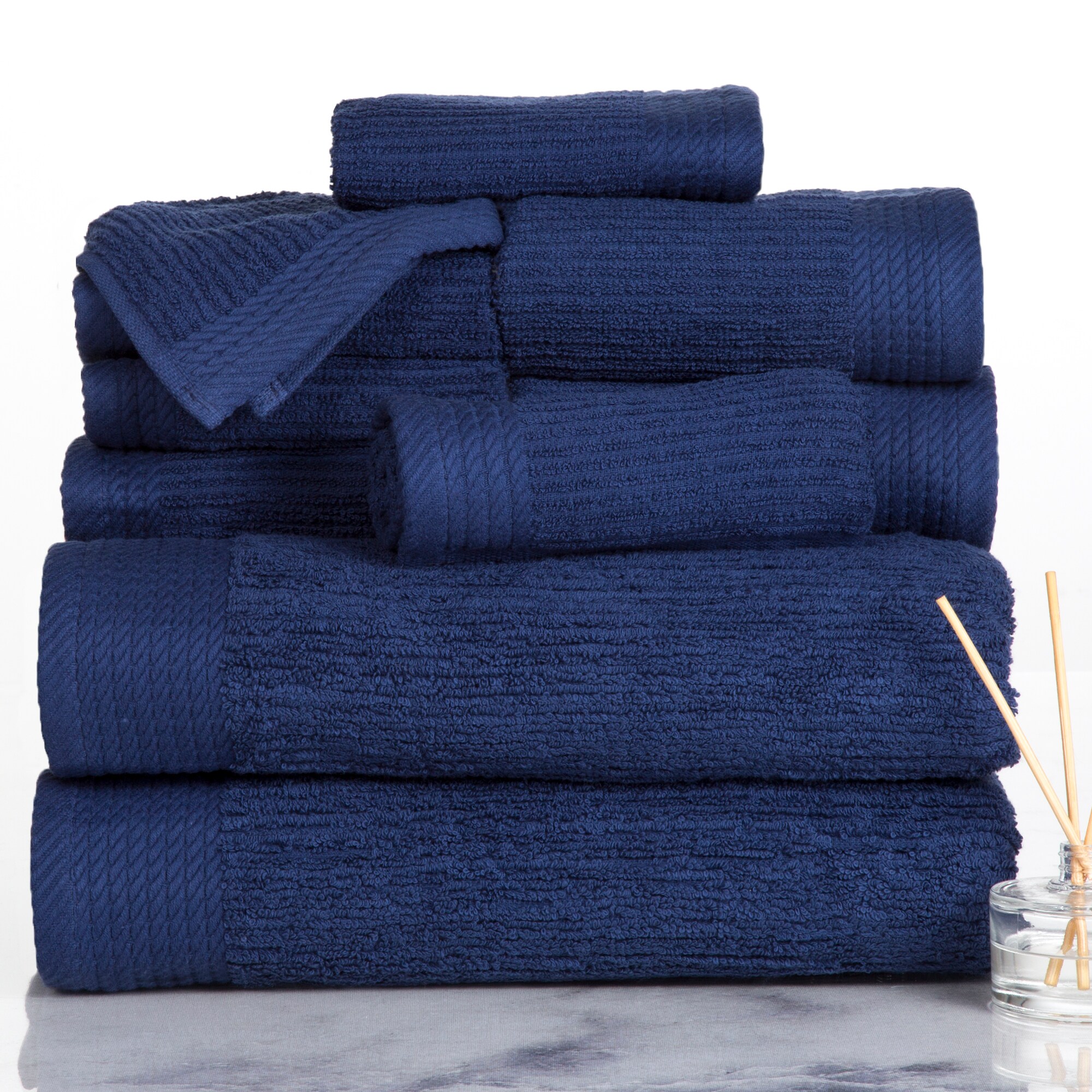 Lavish Home 10PC 525GSM 100-Percent Cotton Towel Set for Bath Gym or ...
