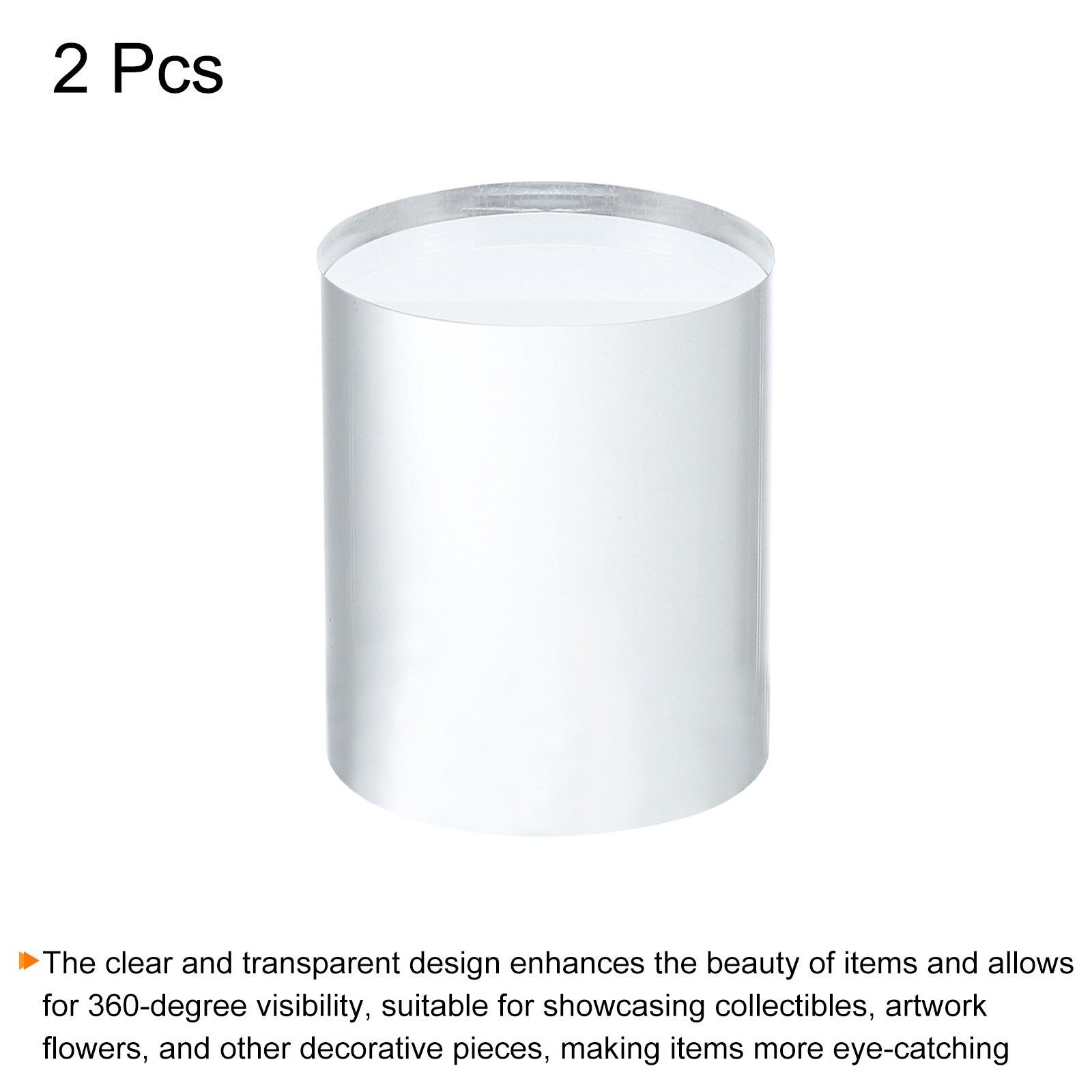 Unique Bargains Acrylic Display Stand Base 2x3.15 Inch Solid Clear ...