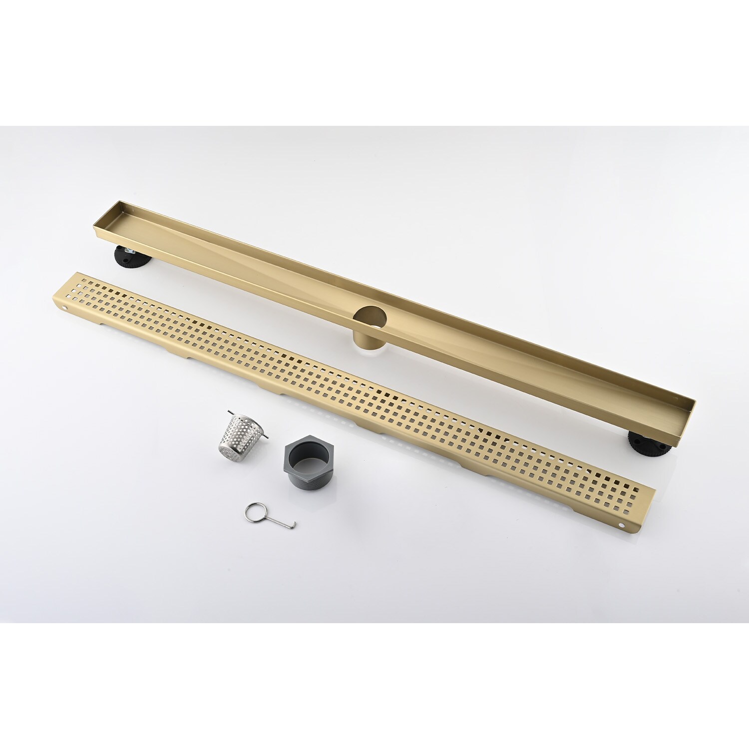Tinyhomie 30 Inches Linear Shower Drain Included Hair Strainer and ...
