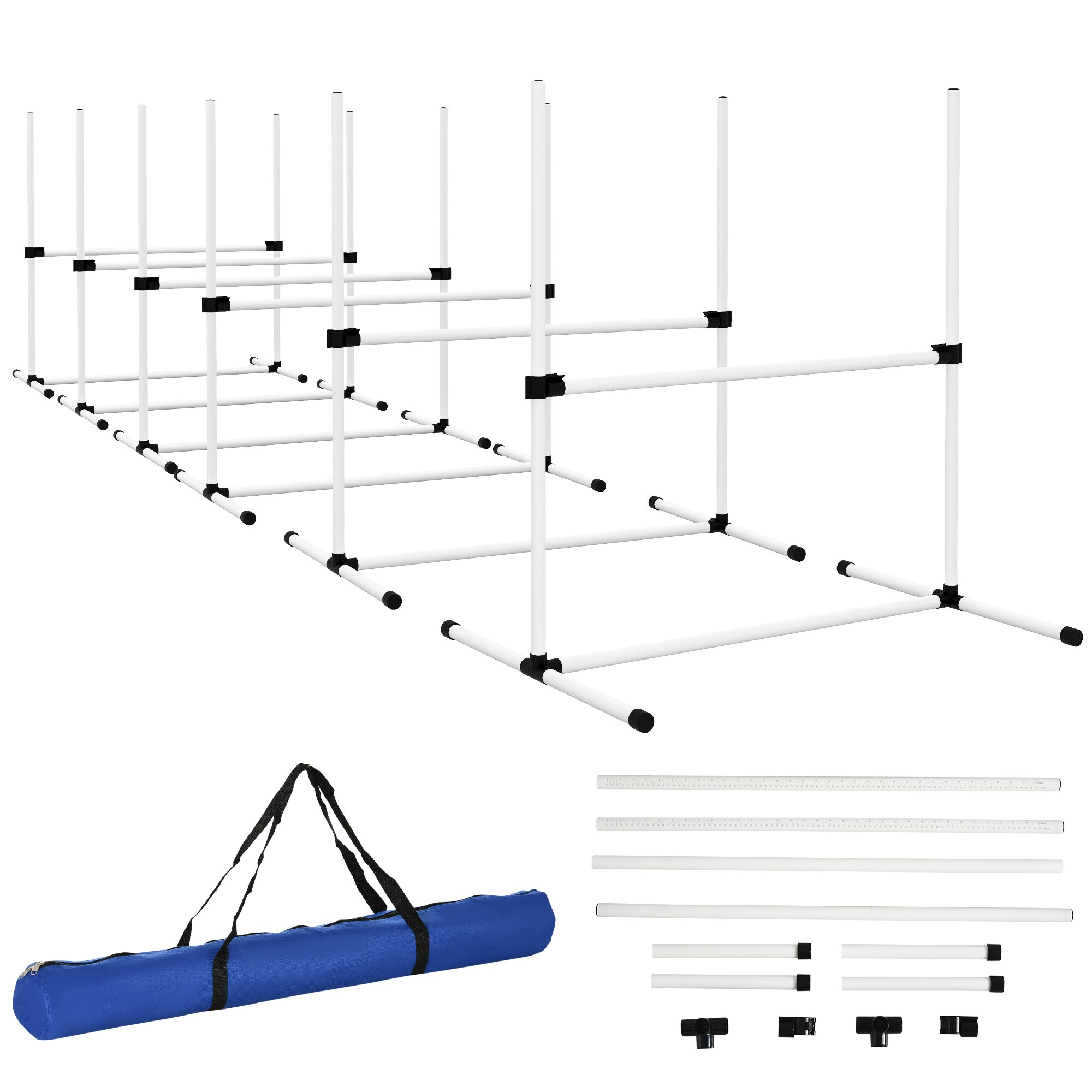 LUXEYARD PawHut 6 Piece Dog Agility Training Equipment for Dog Agility ...