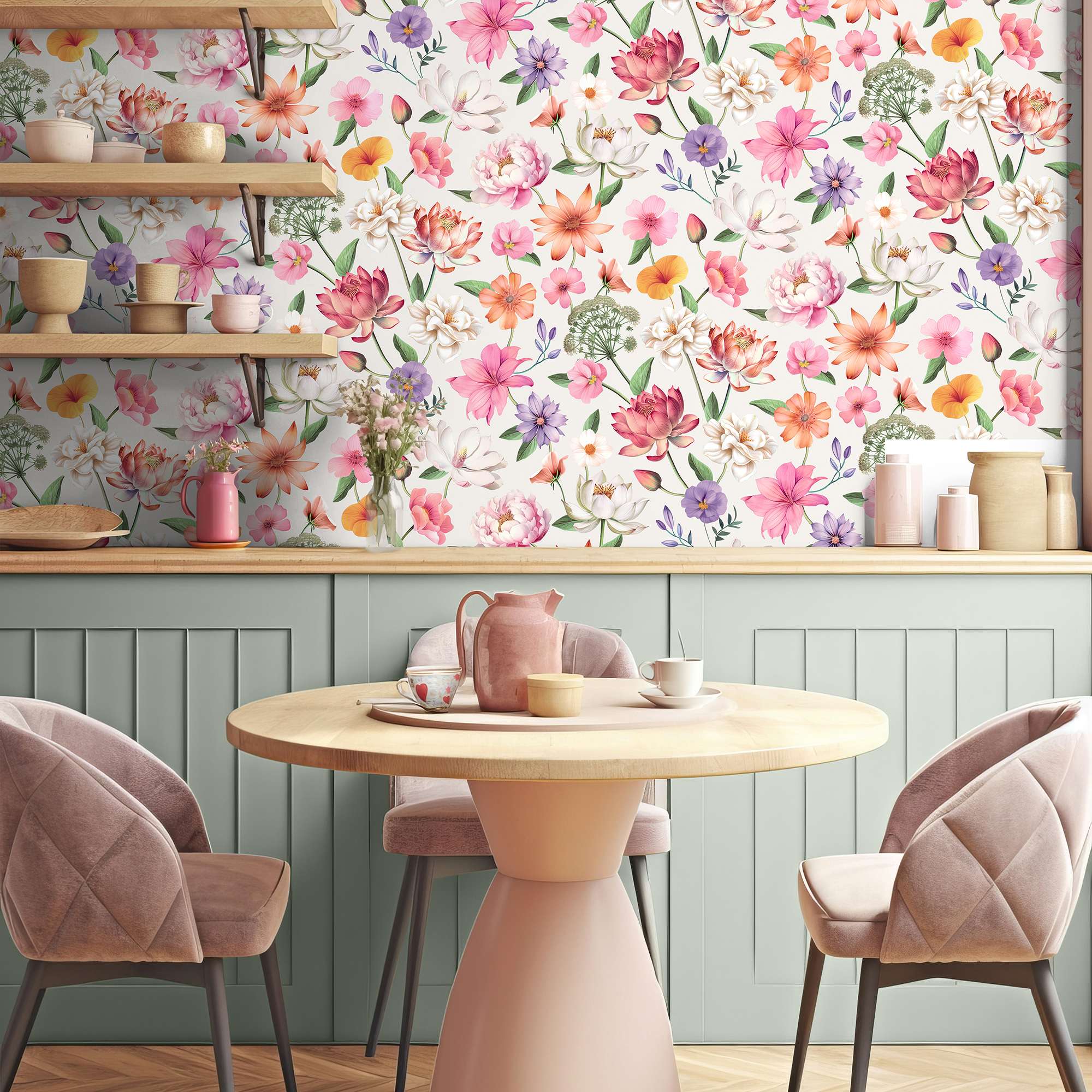 Veer Decor Floral Fantasia Multi Wallpaper in the Wallpaper department ...