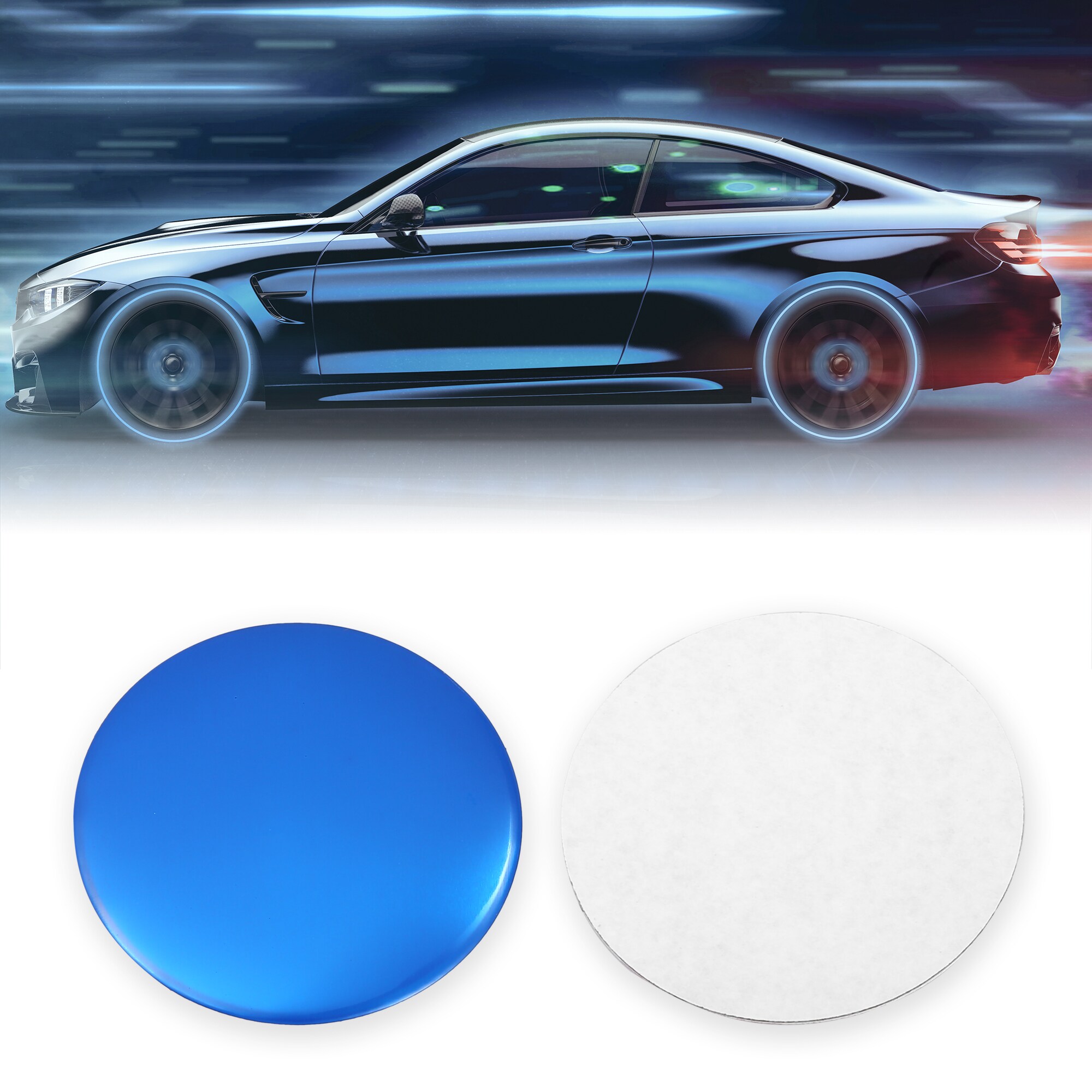 Unique Bargains 56.5mm Car Universal Wheel Center Hub Caps Emblem Badge ...
