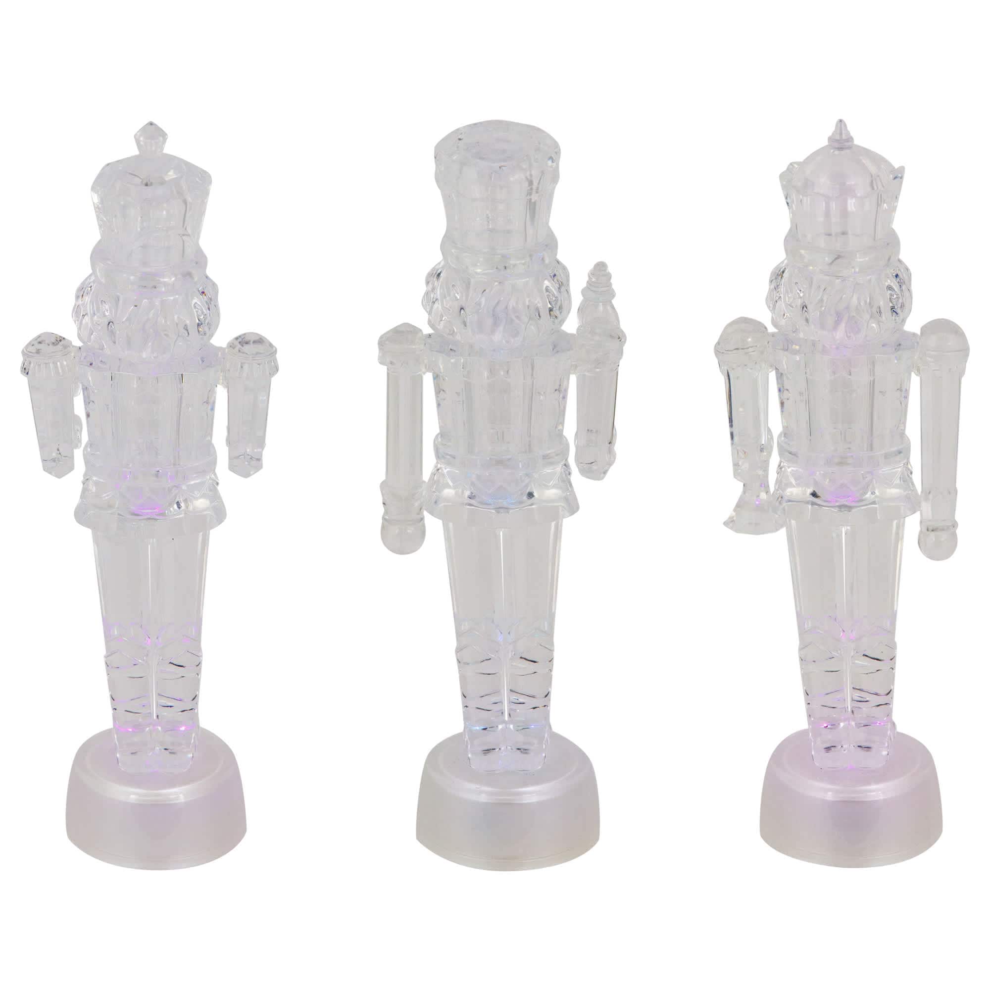 Northlight LED Lighted Icy Crystal Nutcracker Christmas Figures - 7.5 ...