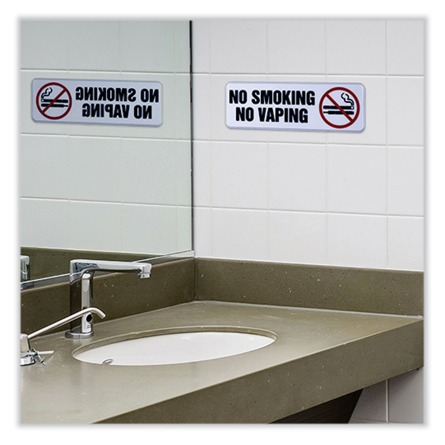 Excello Global Products No Smoking No Vaping Indoor/Outdoor Wall Sign 9 ...