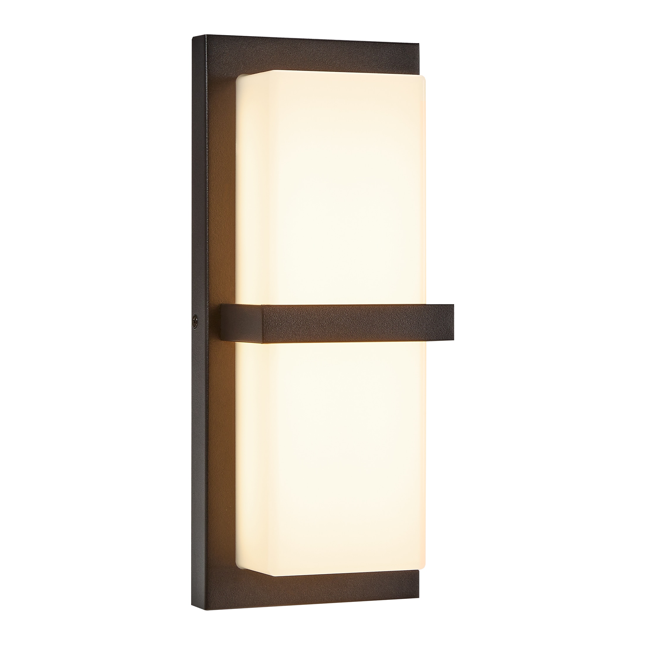 Maxxima 12.2-in H Matte Black Hardwired Integrated LED Outdoor Wall ...