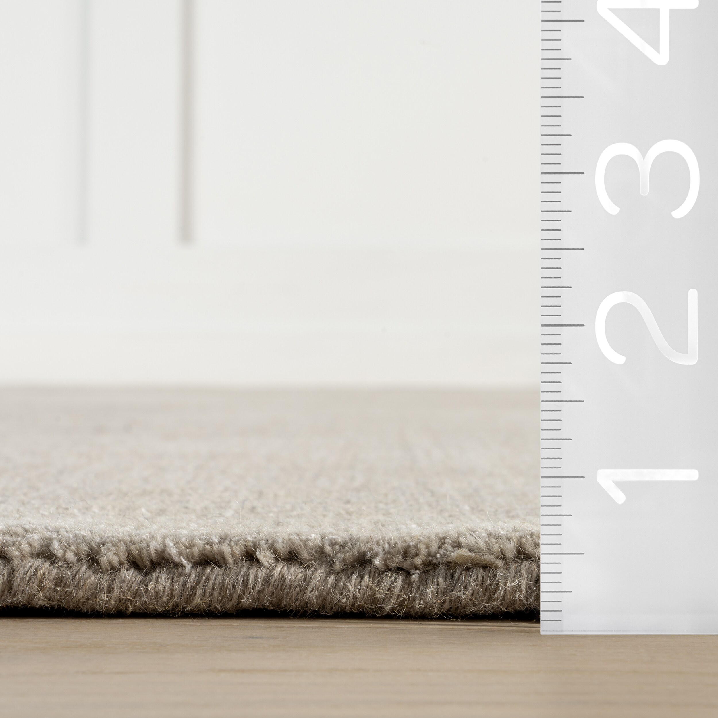 nuLOOM Arrel Speckled Wool-Blend 5ft. x 8ft. Dove Grey Area Rug in the ...