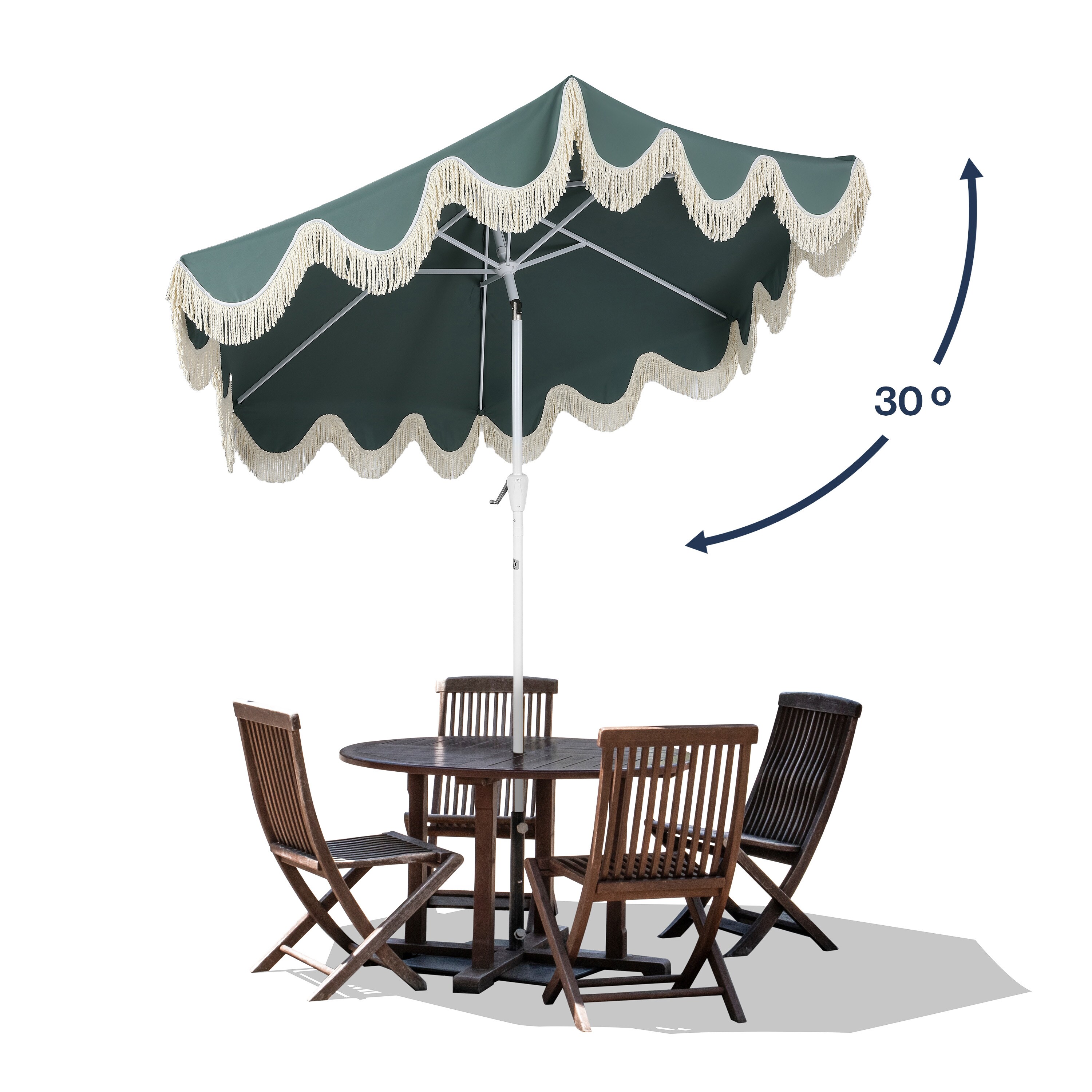 JONATHAN Y Collins 9 ft. Classic Cottage Fringe Tassel Market Patio ...
