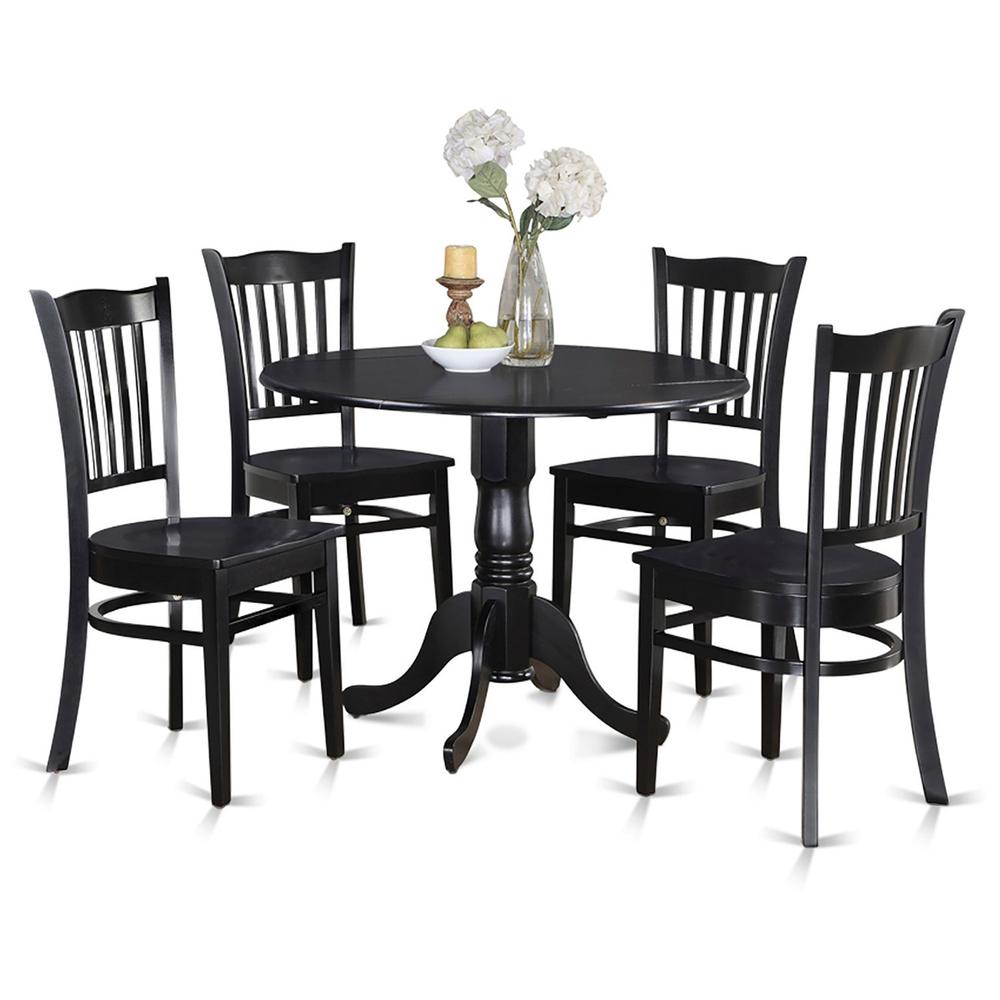 East West Furniture 5 Pc Kitchen Table set Table and 4 Kitchen Chairs in the Dining Room Sets ...