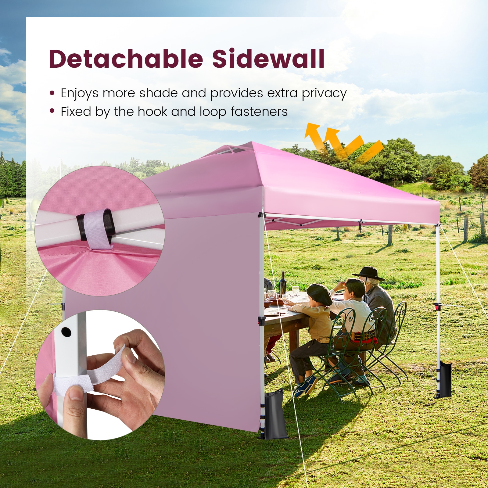 Ayelon 10-ft x 10-ft Square Pink Pop-up canopy in the Canopies ...