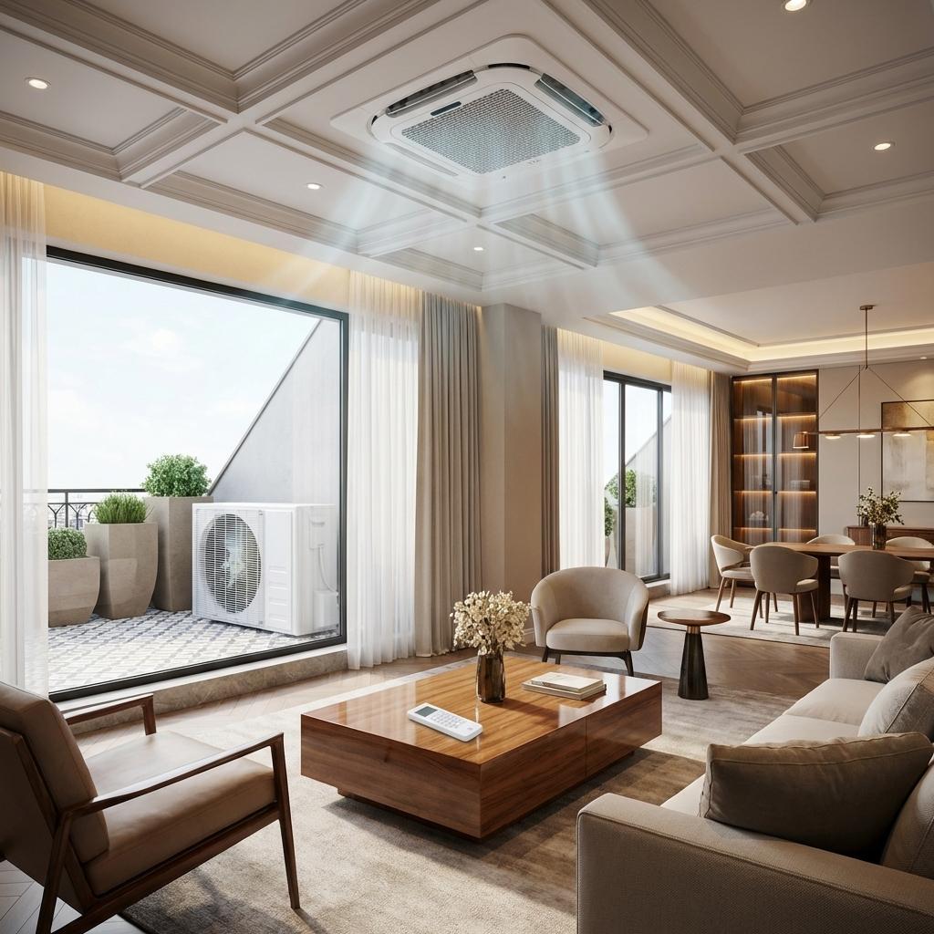 Encore Beets 18000 BTU Ceiling Cassette Mini Split Air Conditioner 8 ...