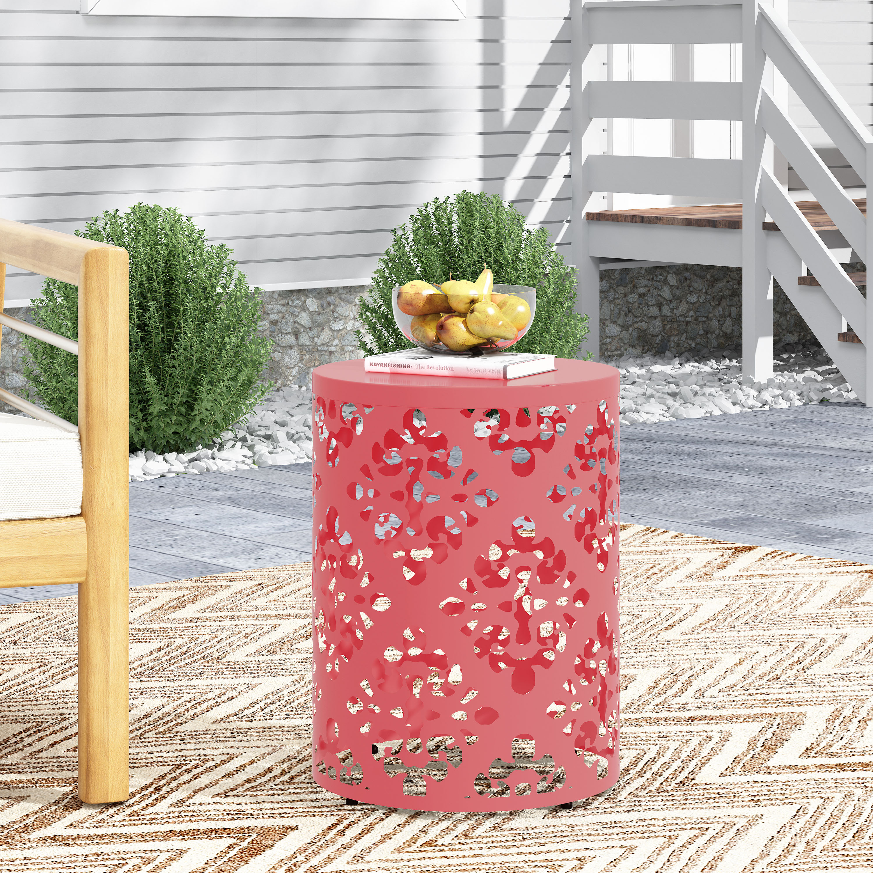 Christopher Knight Home Outdoor Metal end Table -Large Standard Size ...