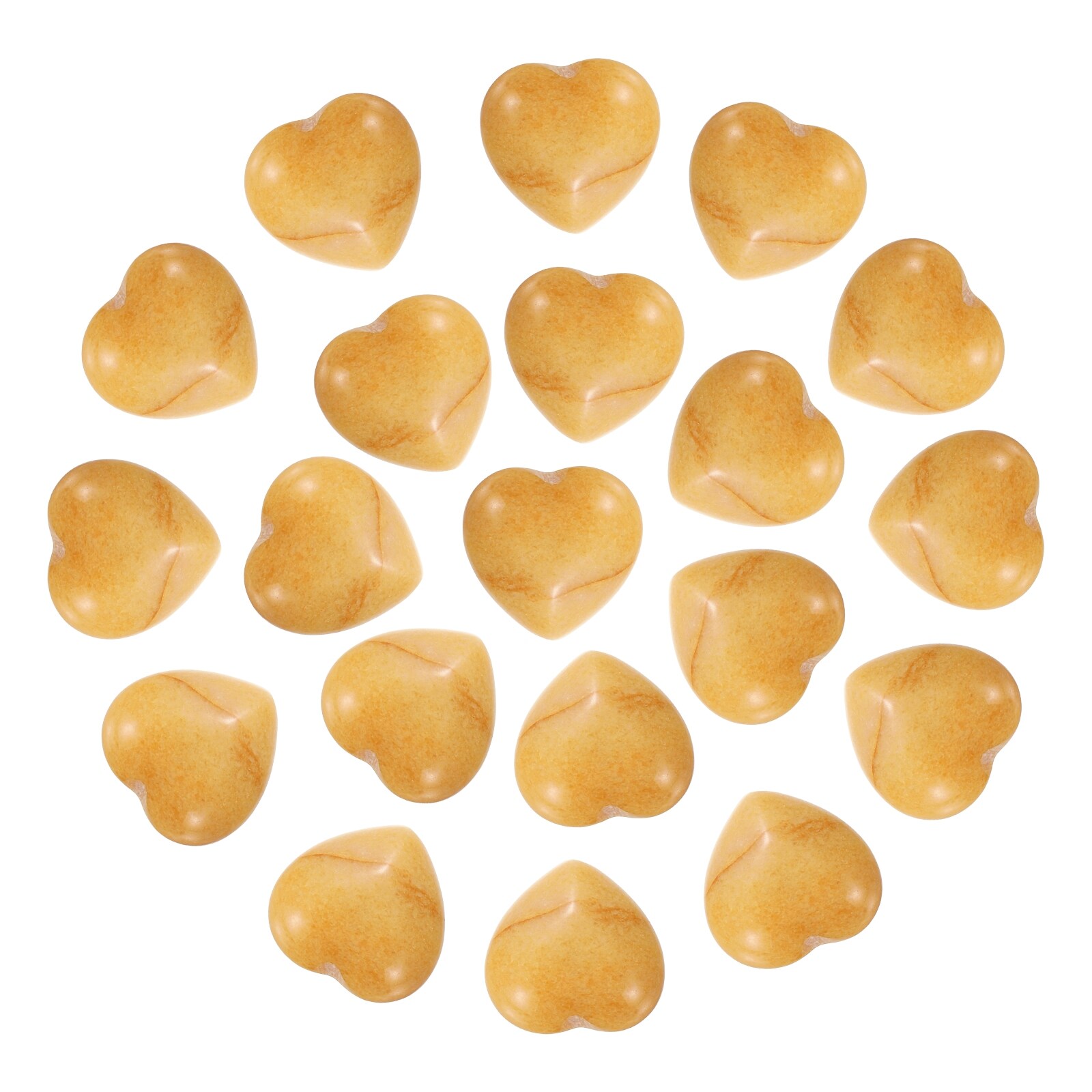 PATIKIL 20 Pcs Natural Heart Shaped Crystal Stone 0.6 Inch Mini ...