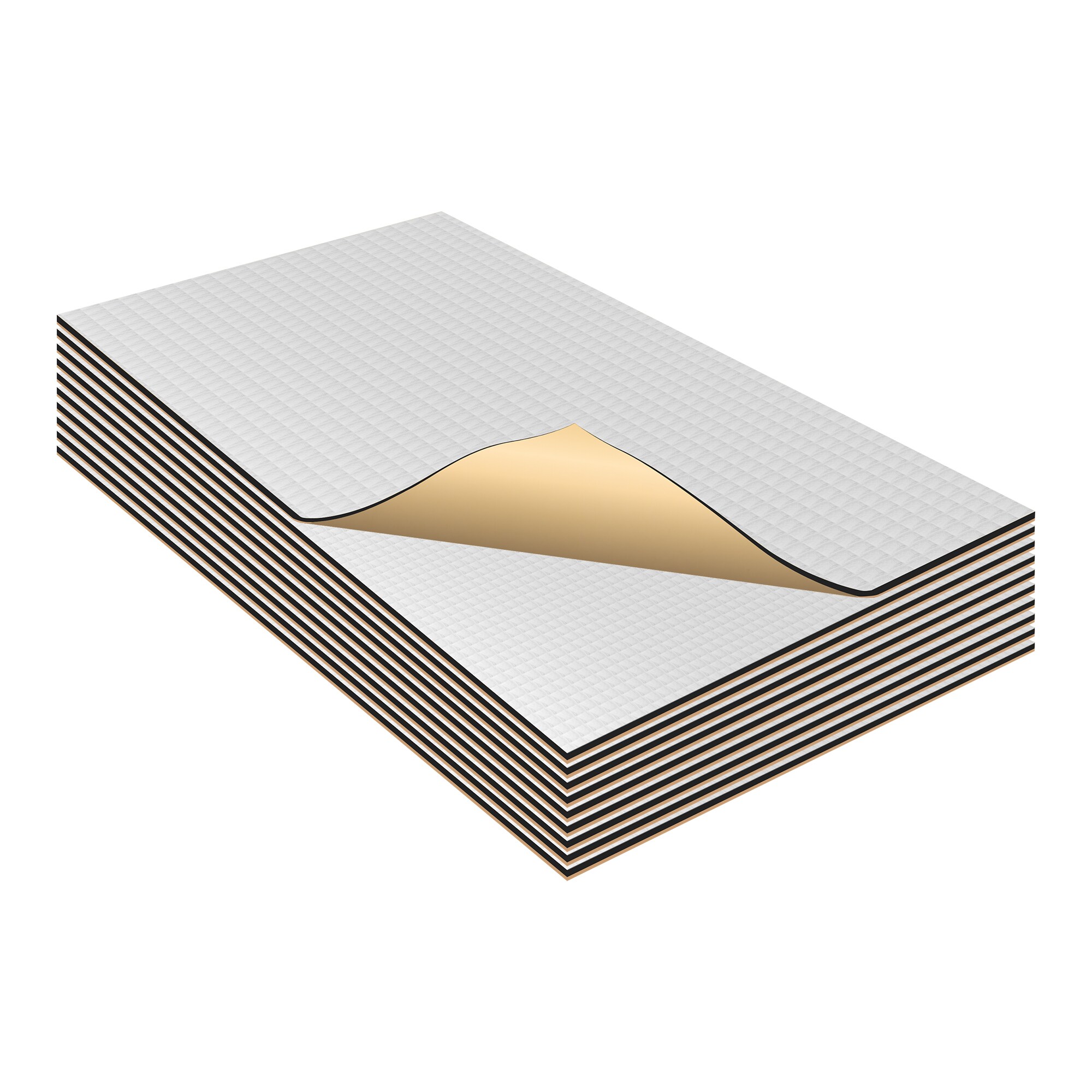 Unique Bargains 10pcs 394mil 10mm 0.87sqft Sound Deadening Mat Aluminum ...