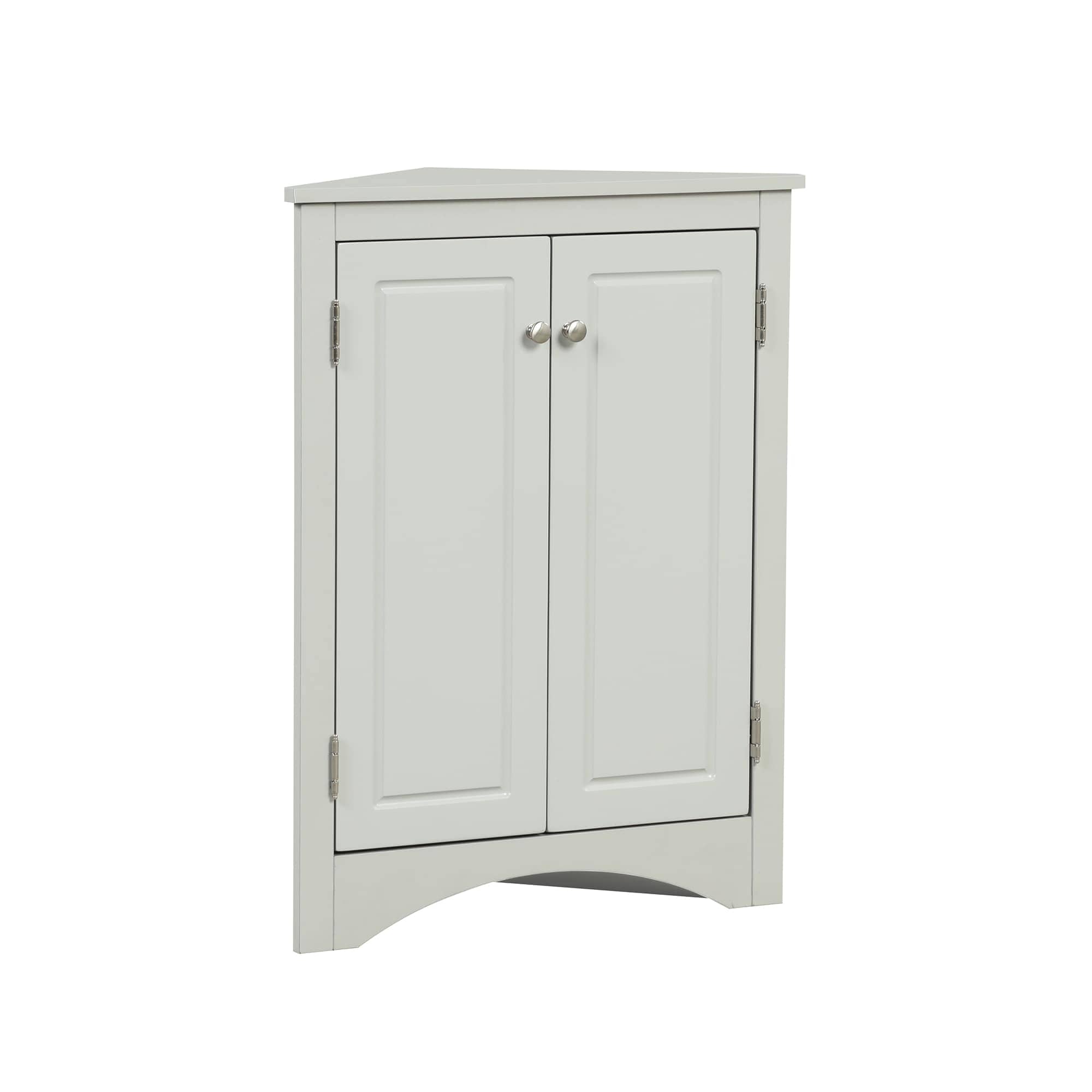 Vynxaria 16 in W x 16 in D x 36 in H Gray MDF Freestanding Decorative ...