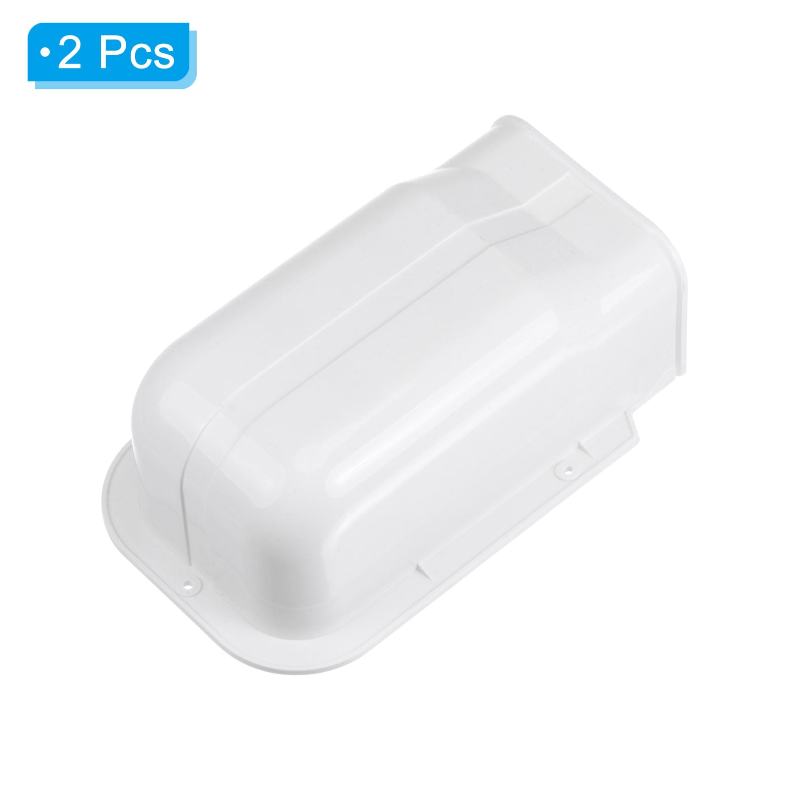 PATIKIL 4-Inch PVC Decorative Line Cover 2 Pack Wall Entry Cap Tubing ...