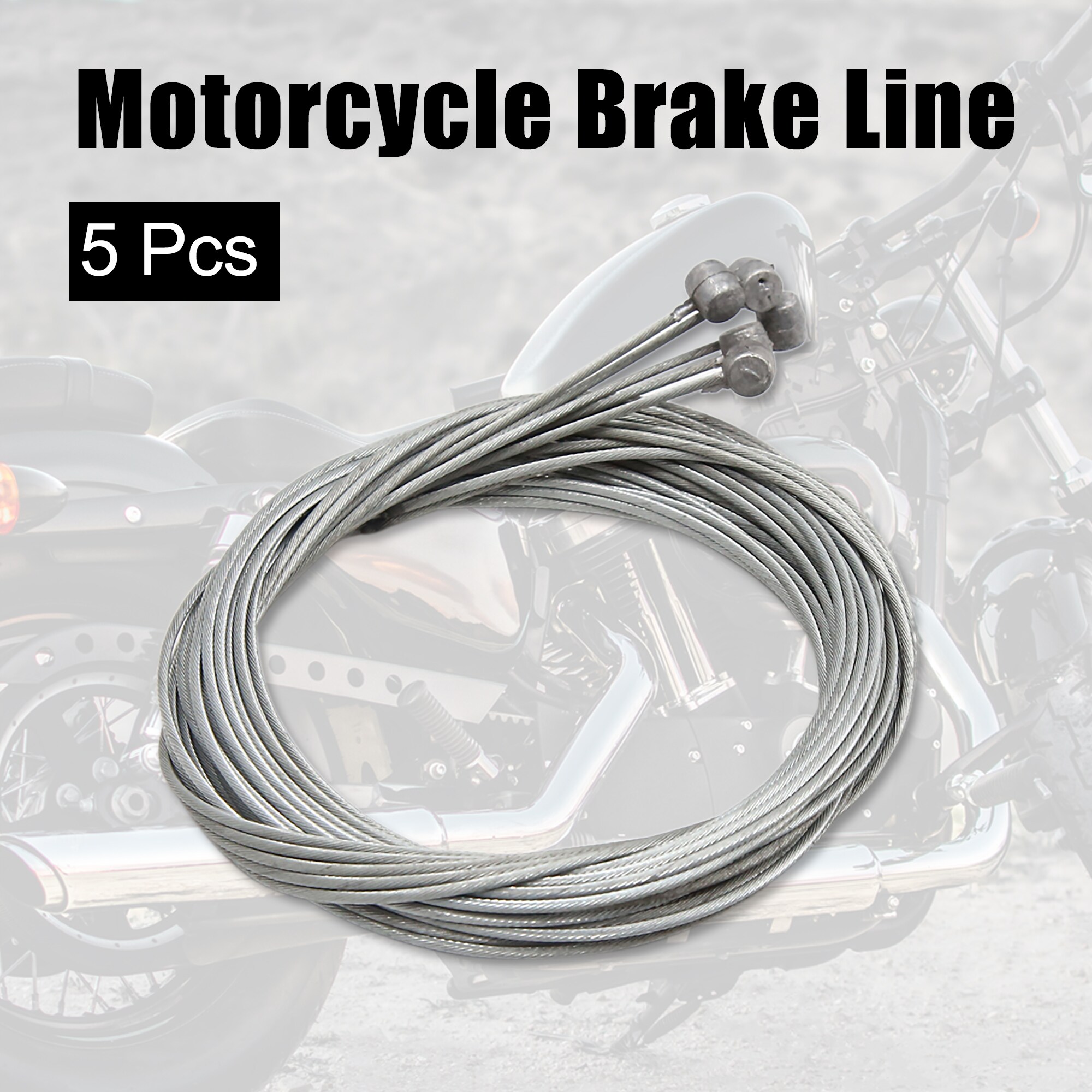 Unique Bargains 5pcs Universal 1.8m Length Metal Brake Line Cable Wire ...