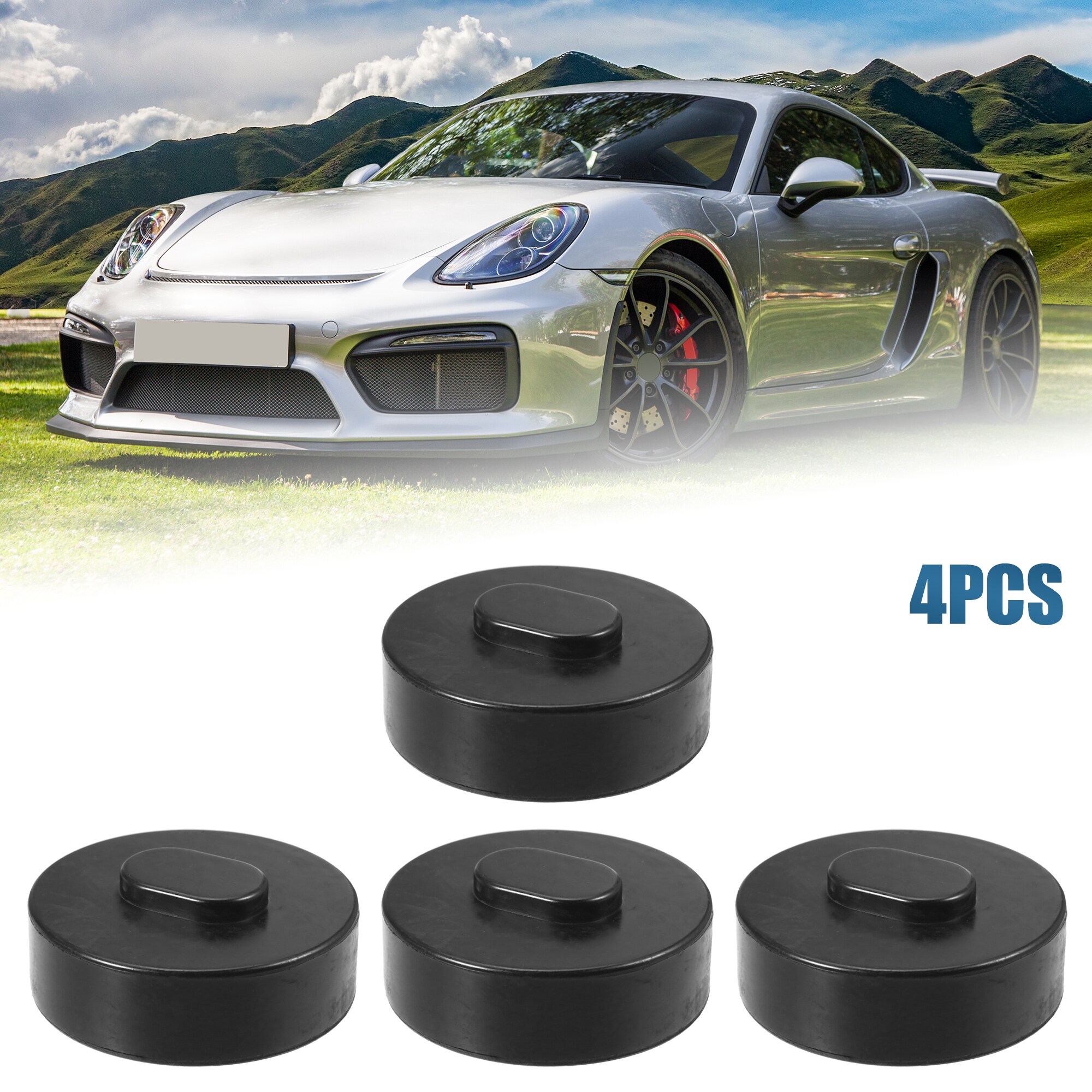 Unique Bargains 4pcs Rubber Jack Puck Jacking Lift Pad Jack Lift Point ...