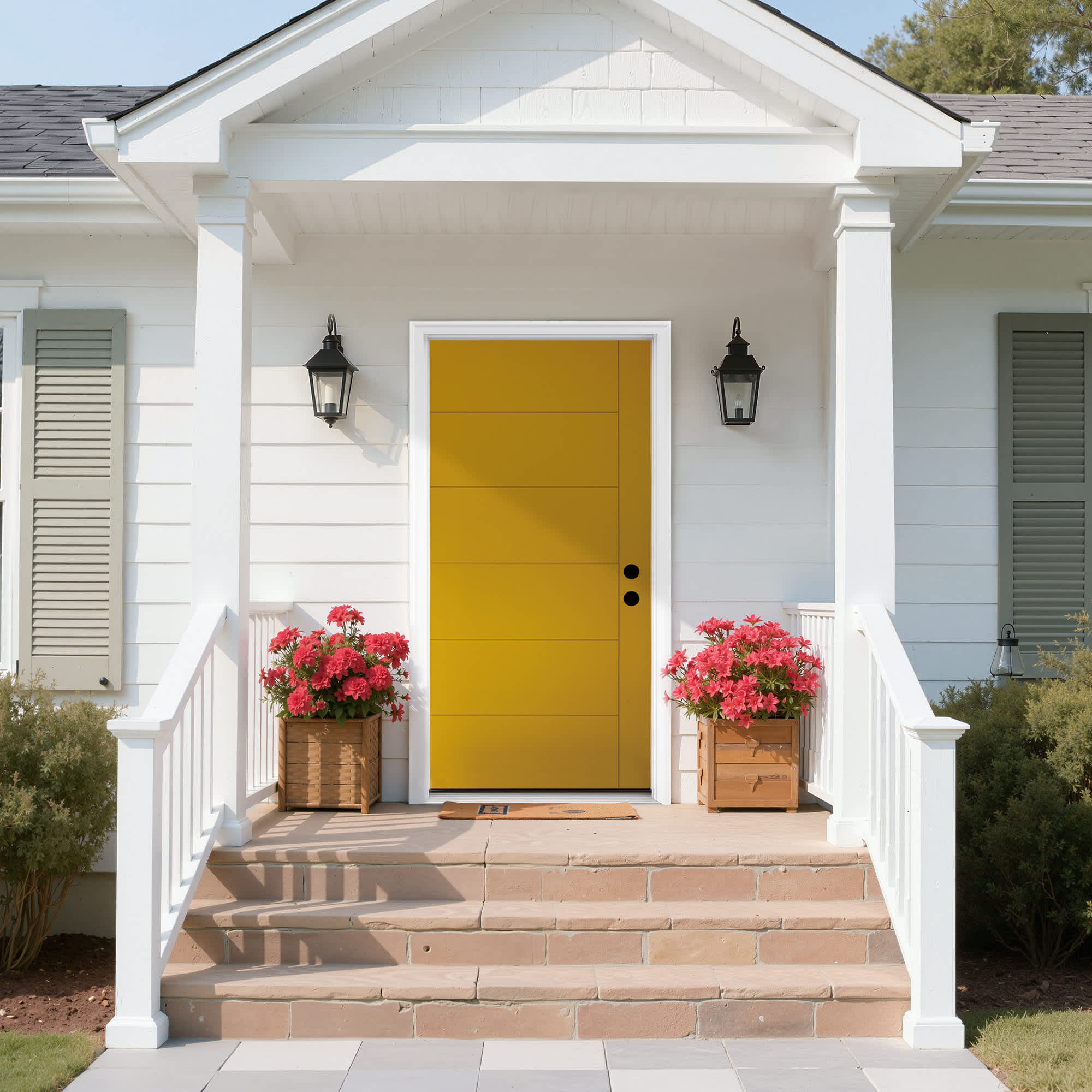Misty Moon Contemporary U-groove Flush Panel Fiberglass Door 36-in x 80 ...