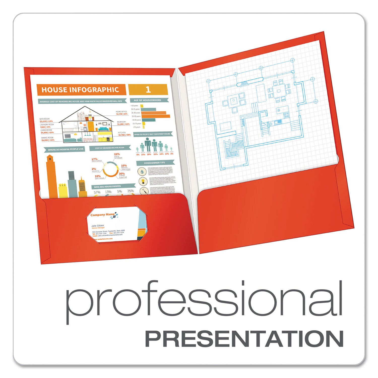 Oxford High Gloss Laminated Paperboard Folder 100 Sheet Capacity 11 X 8 ...