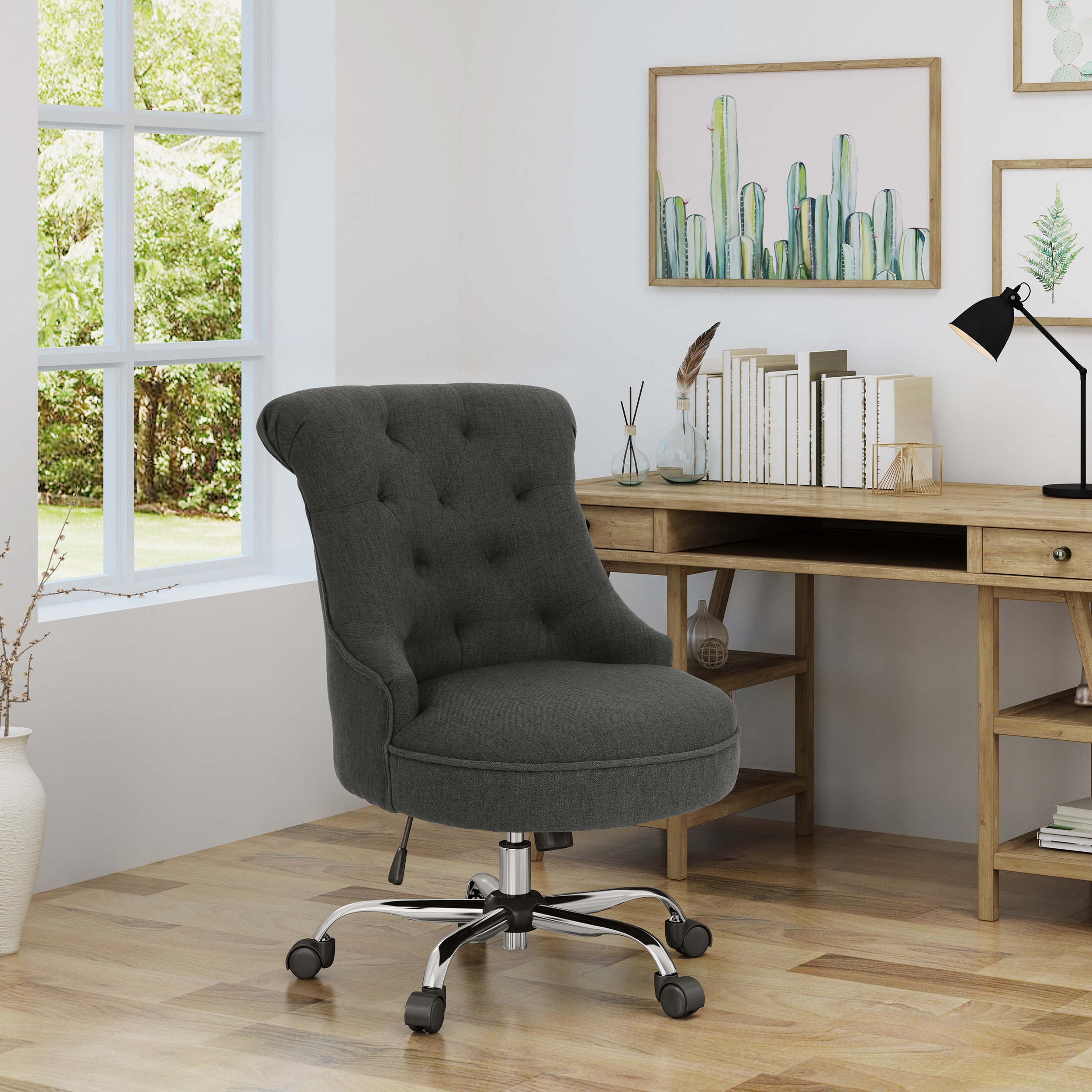 Christopher Knight Home Everstead Office Chair with Ergonomic Armrests ...
