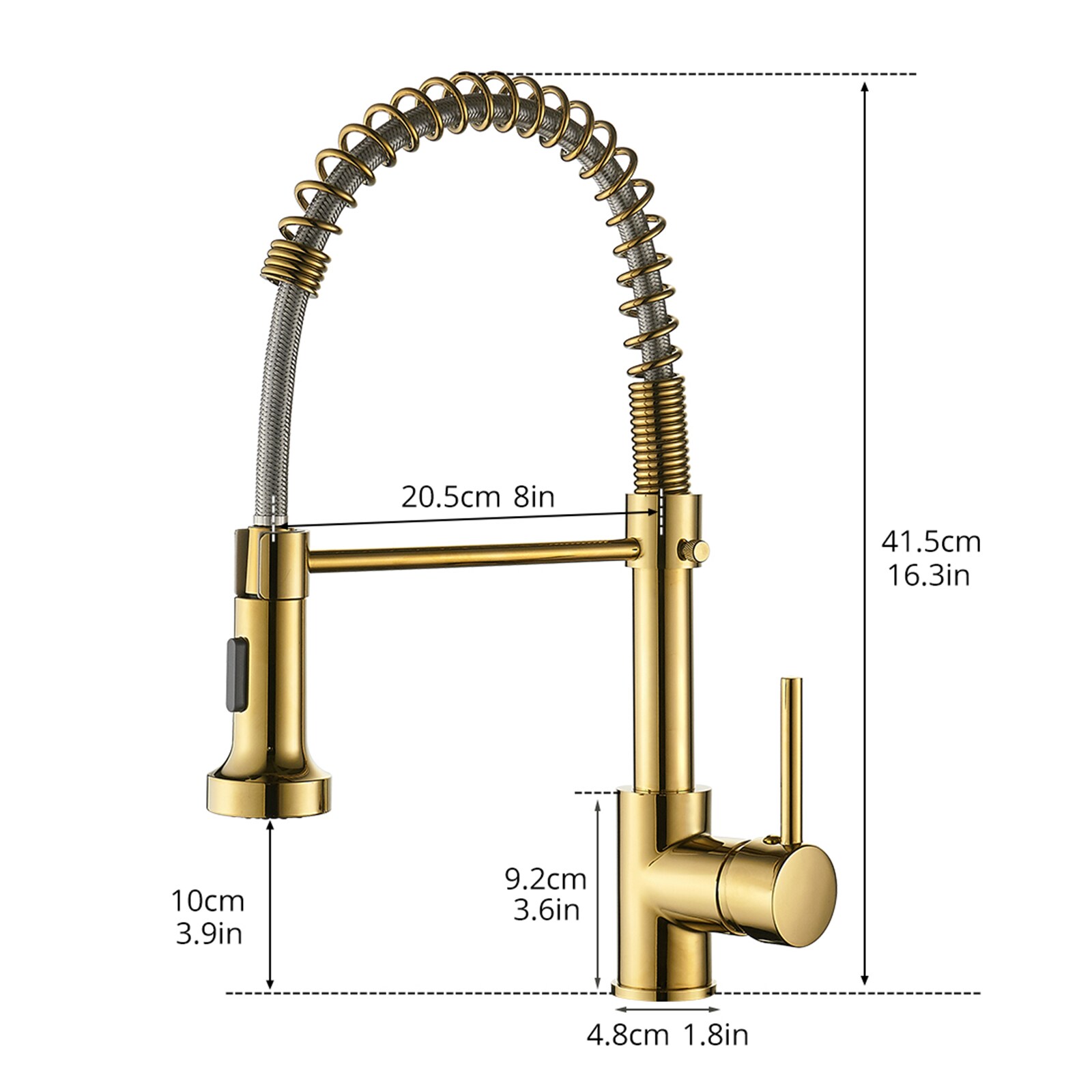 Tatayosi Commercial Kitchen Faucet with Pull Down Sprayer Single Handle ...