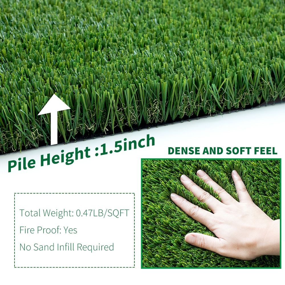 LITA Natural Thick Artificial Grass turf 13 ft. W x Cut to Length ...