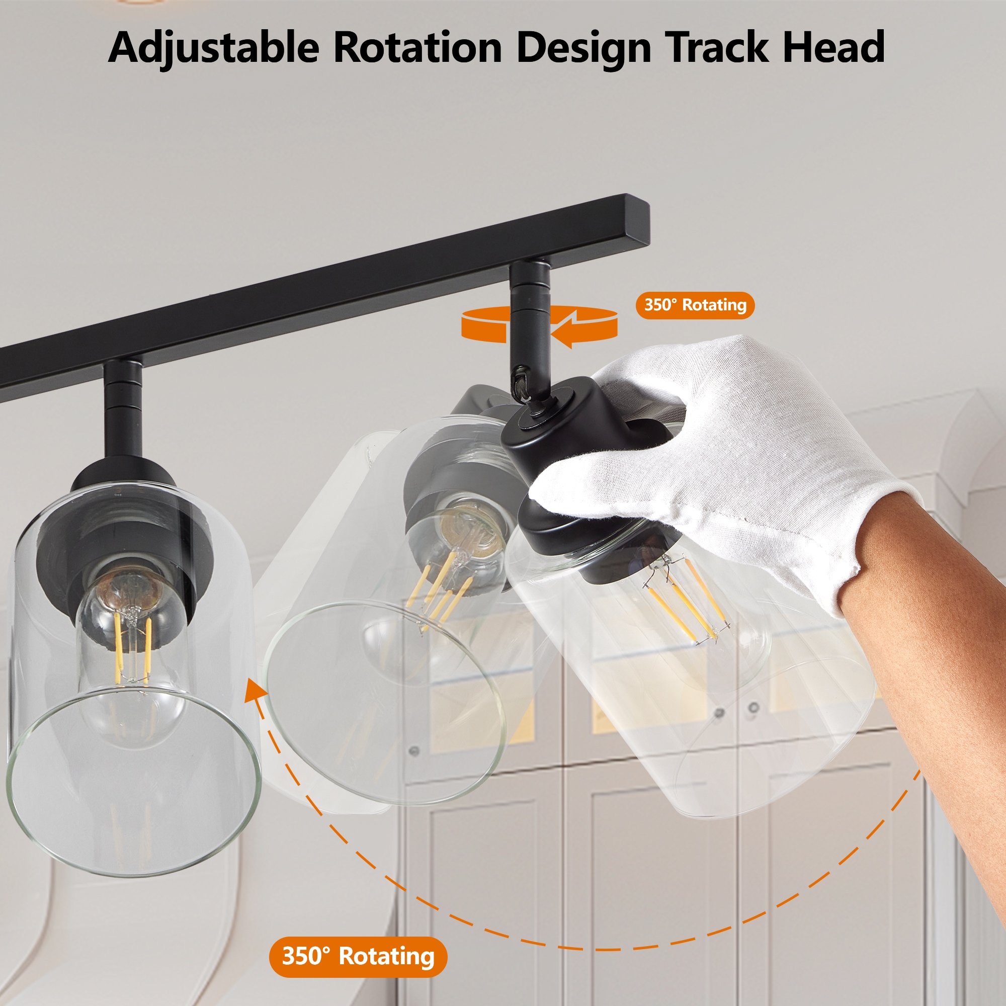 Blisstyle 6-Light 43-In Track Lighting Kit Black Vanity Lighting ...